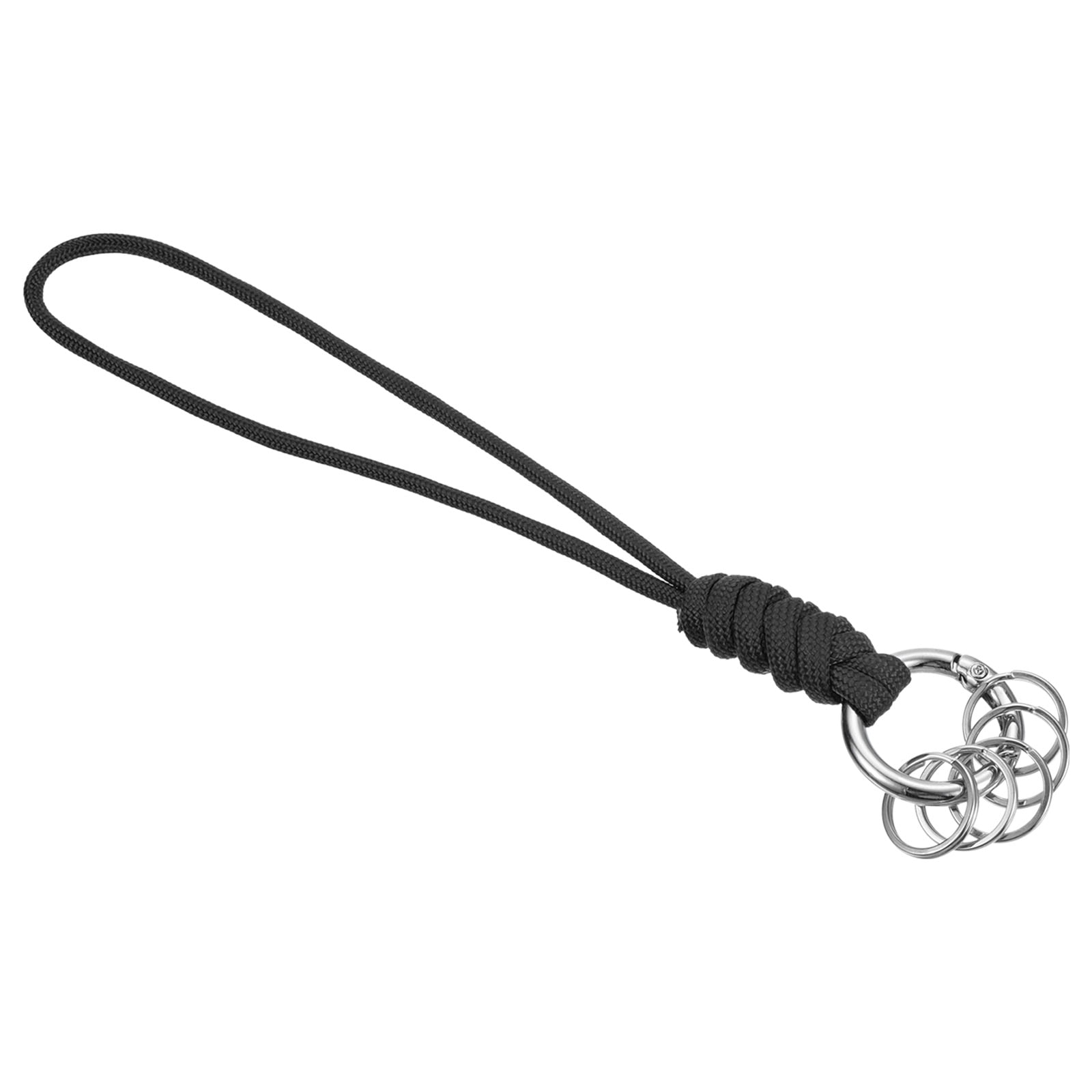 Uxcell 8" Paracord Neck Keychain with Flat Key Rings Braided Lanyard ...