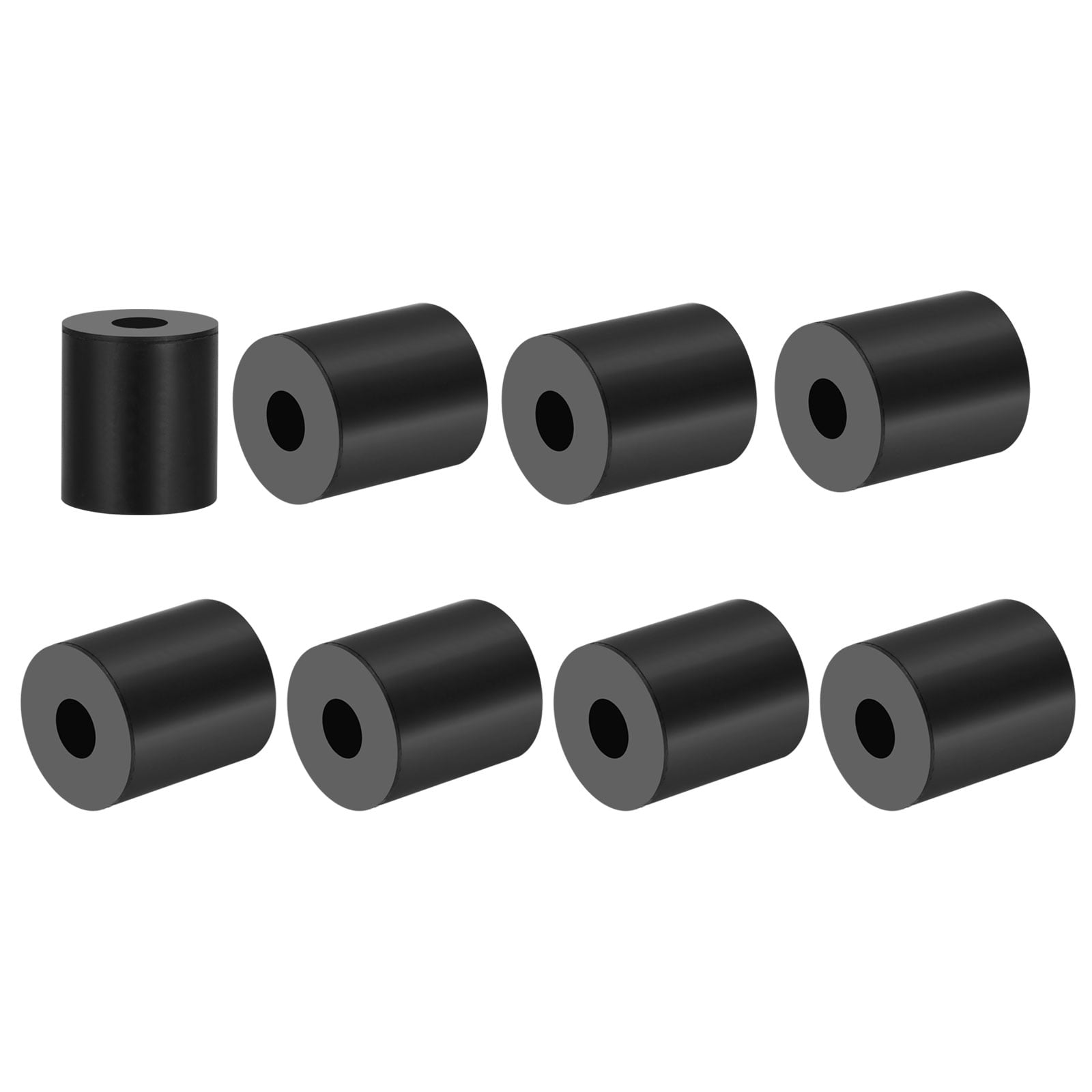 Uxcell 8 Pcs 0.5"ID x 1.4"OD x 1.6"T Multi Purpose Rubber Spacer ...