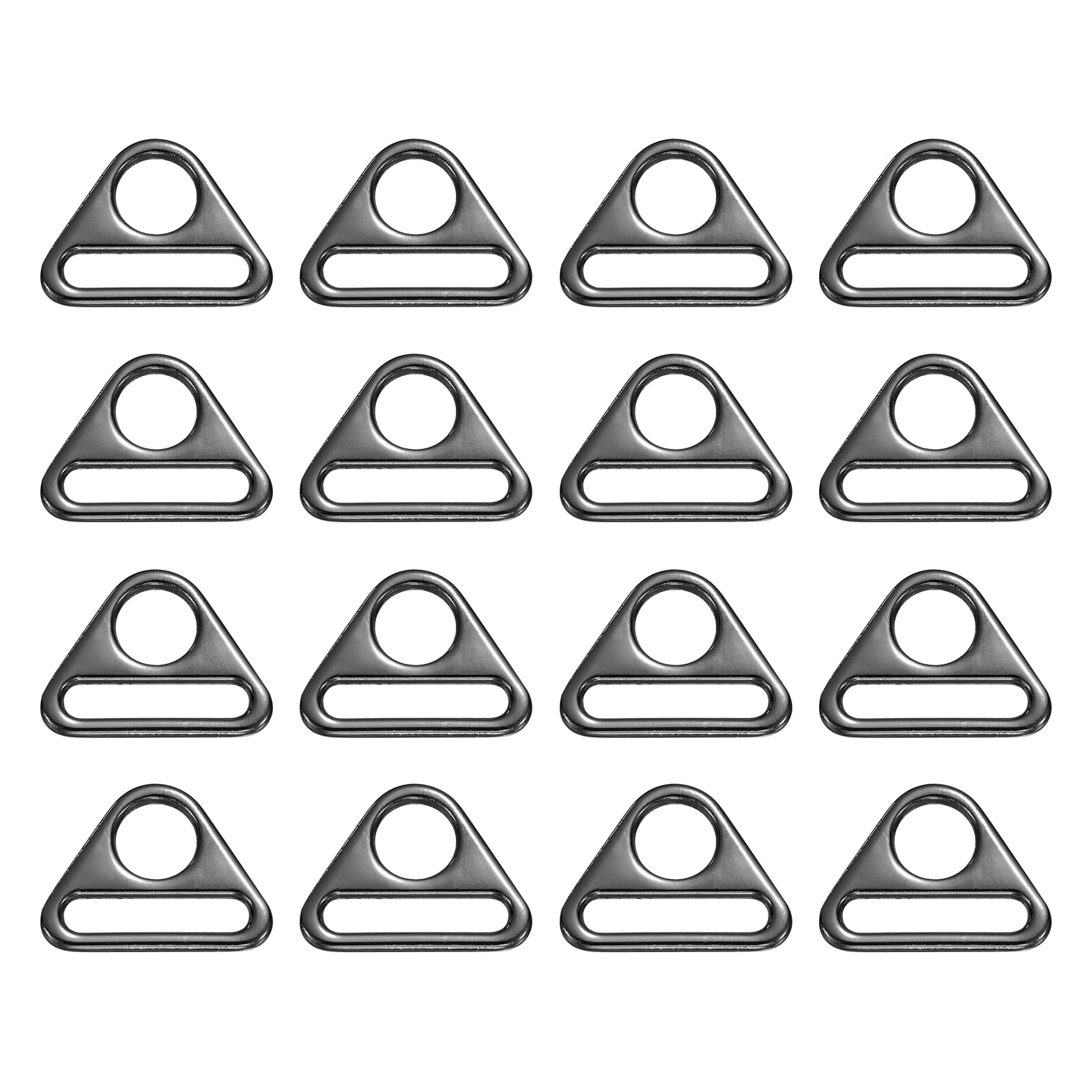 Uxcell 16 Pcs 1 Inch Triangle Buckles Adjuster Triangle D Rings Strap ...