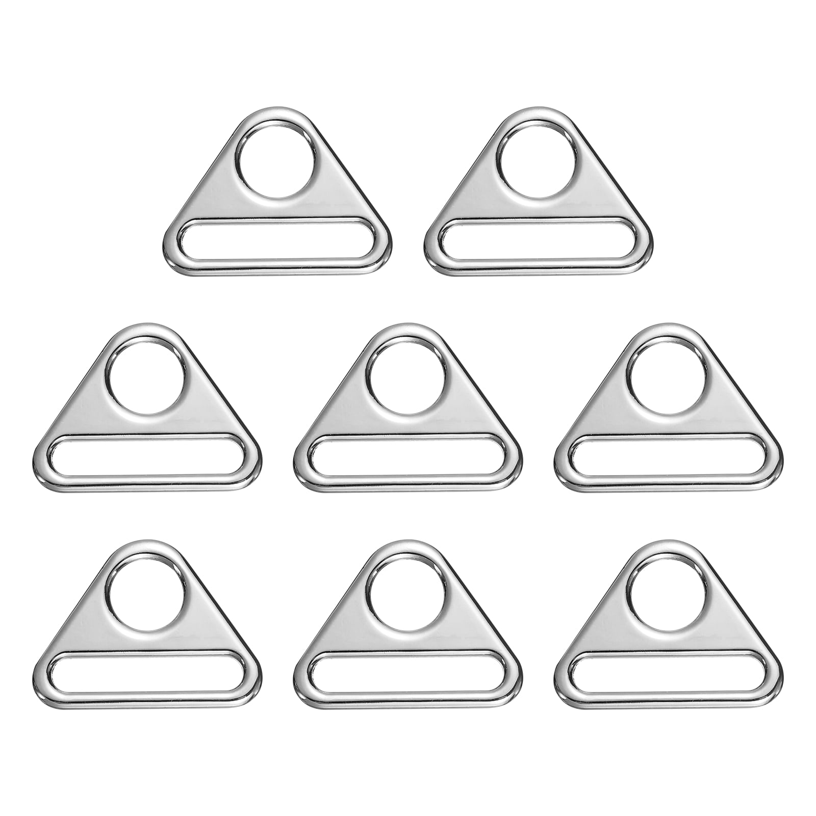 Uxcell 8 Pcs 1 3/4 inch Triangle Buckles Adjuster Triangle D Rings ...