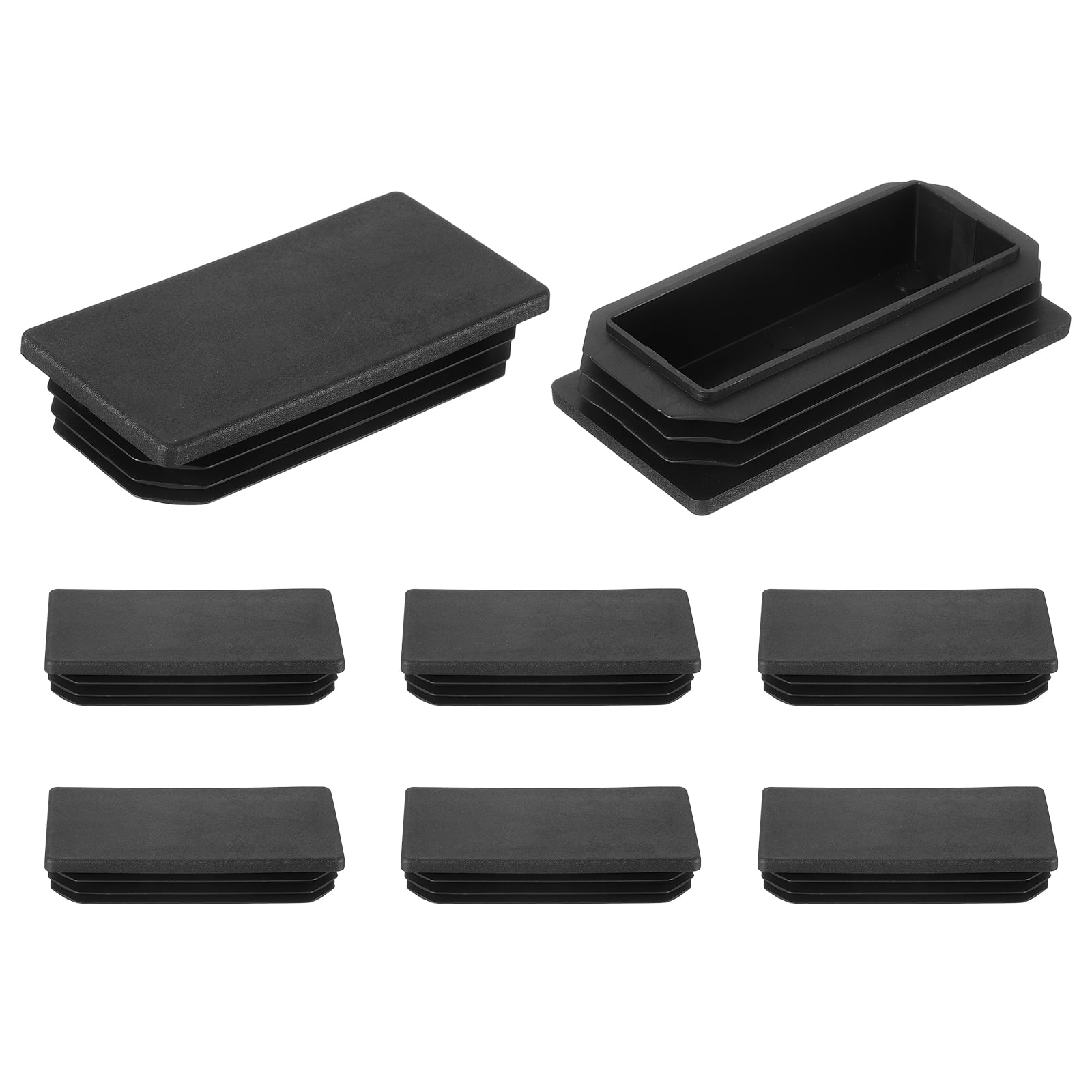 Uxcell 8 Pcs 4 x 2 Inch Rectangle Tubing End Caps for Metal Tubing Post ...