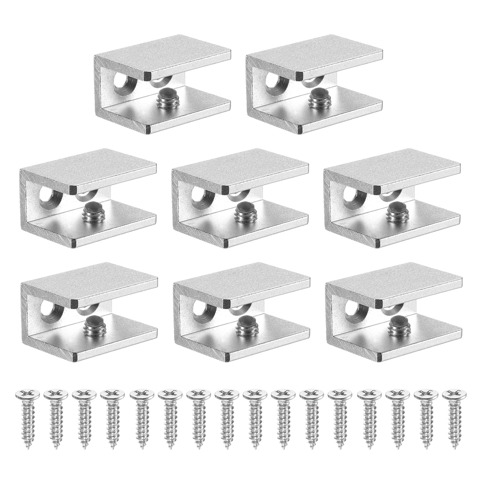 Uxcell Adjustable Frameless Glass Shelf Bracket, Shower Glass Clamp ...