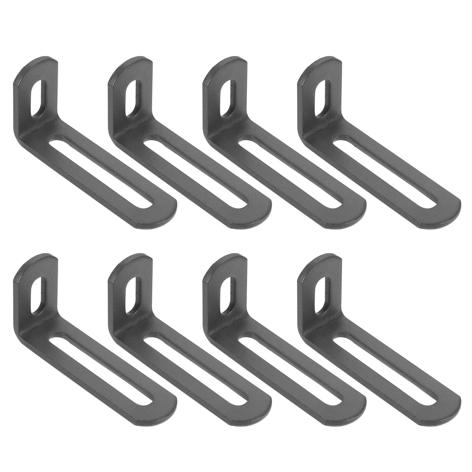 Uxcell 8 Pcs Adjustable Right Angle Brackets, Slotted L-Shape Corner ...