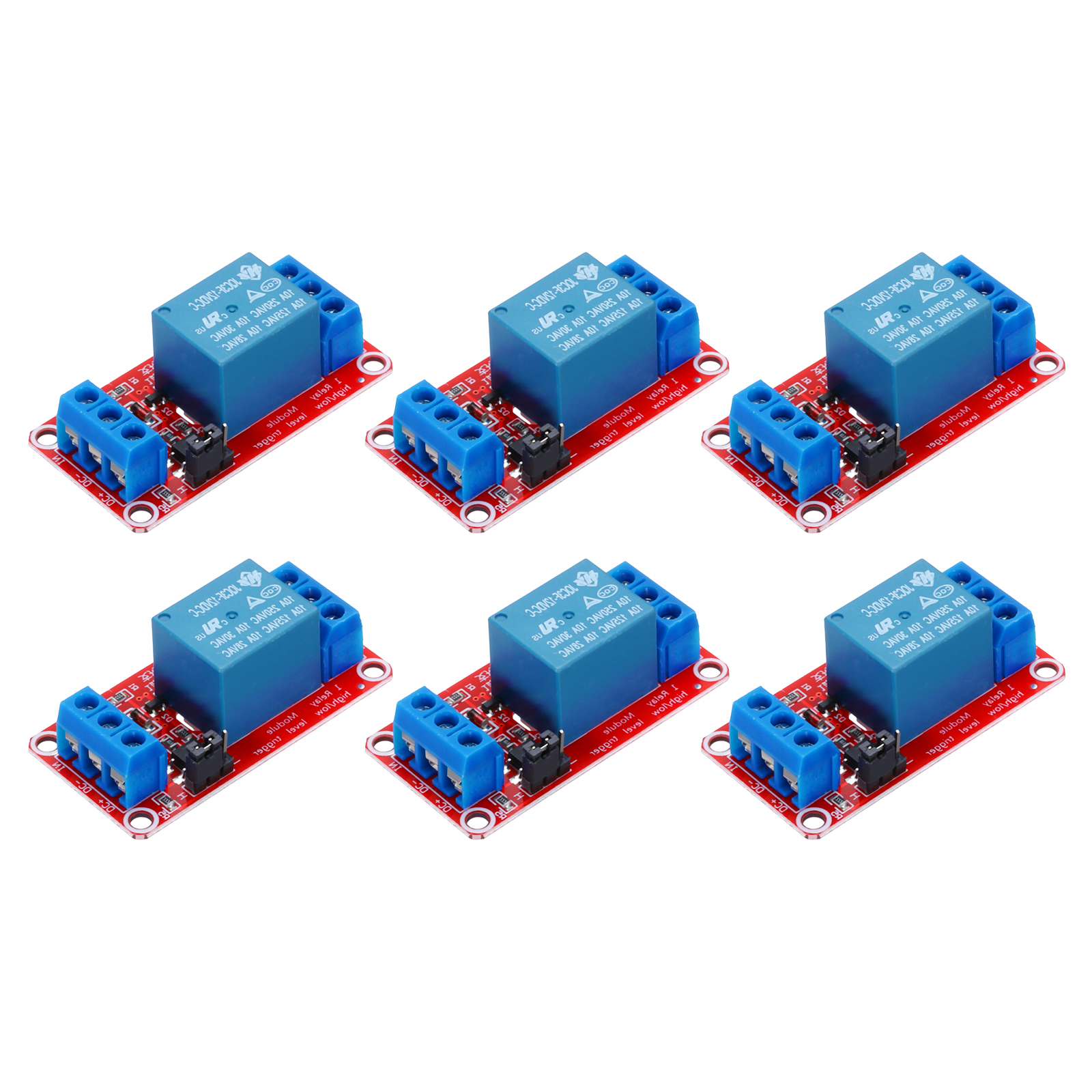 Uxcell 8 Pcs DC 12V 1 Channel Relay Module Switch Board Shield 10A High ...
