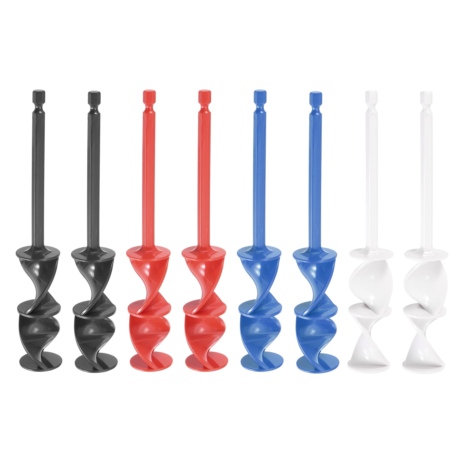 Uxcell 8 Pcs Drill Paint Mixer Epoxy Resin Mixer Helix Reusable ...