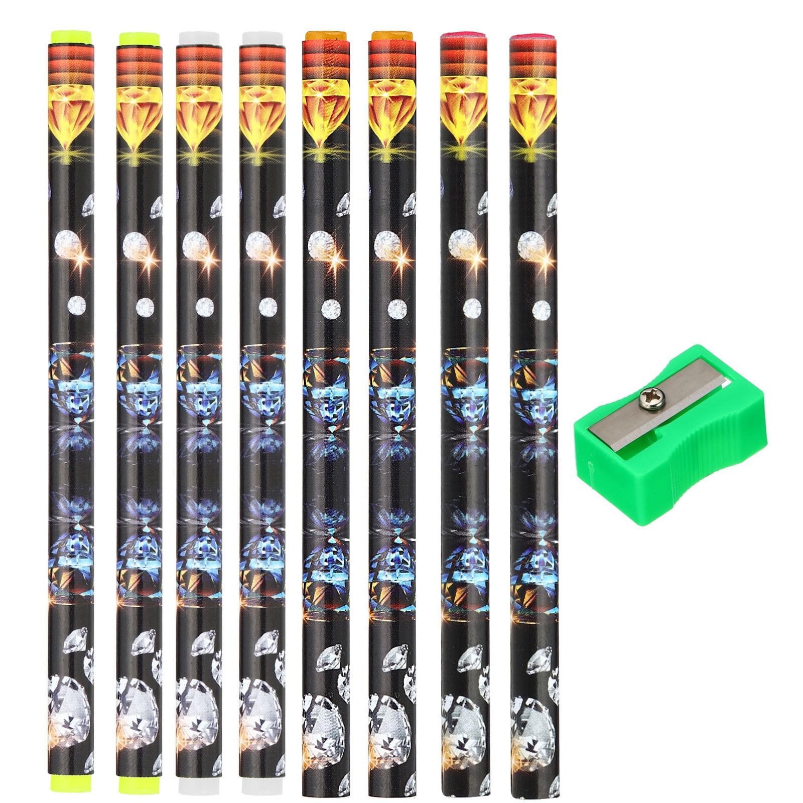 Uxcell 8 Pcs Drill Wax Pencil, Short Nail Dotting Pen Rhinestones ...
