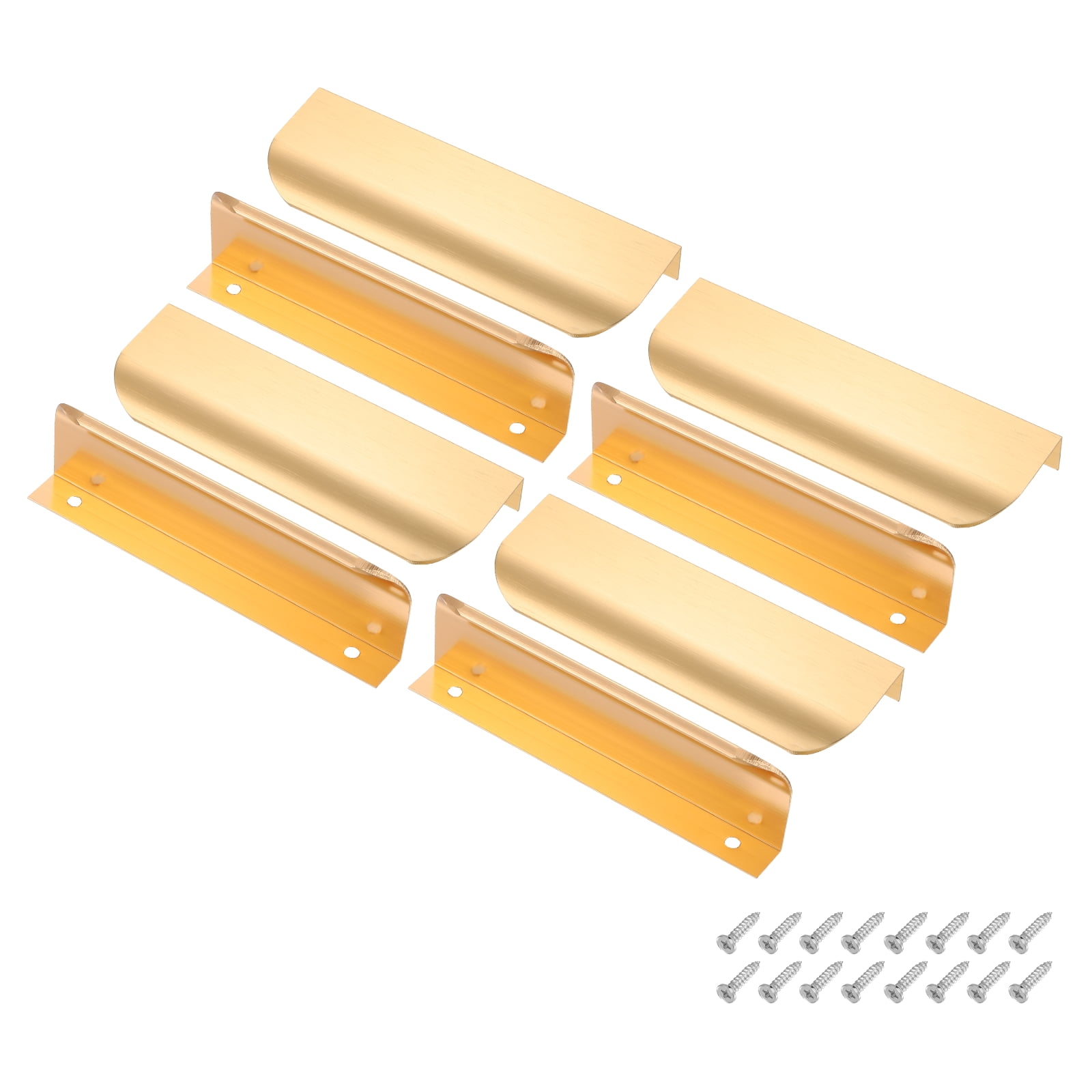 Uxcell 8 Pcs Finger Pulls for Cabinets, 5 Inch Aluminum Alloy Edge ...