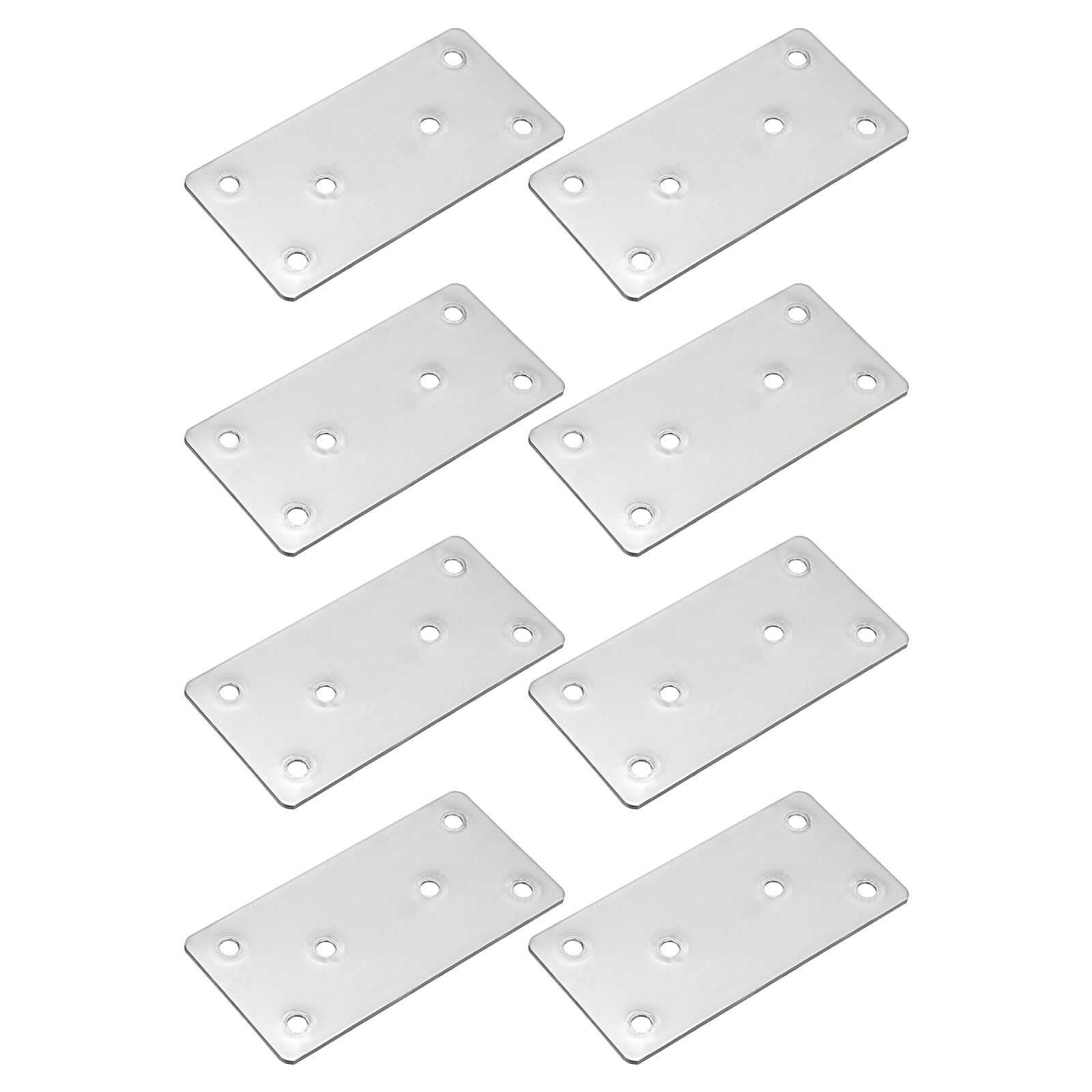 Uxcell 8 Pcs Flat Straight Brace Brackets 3.9 x 2 Inch Connector ...