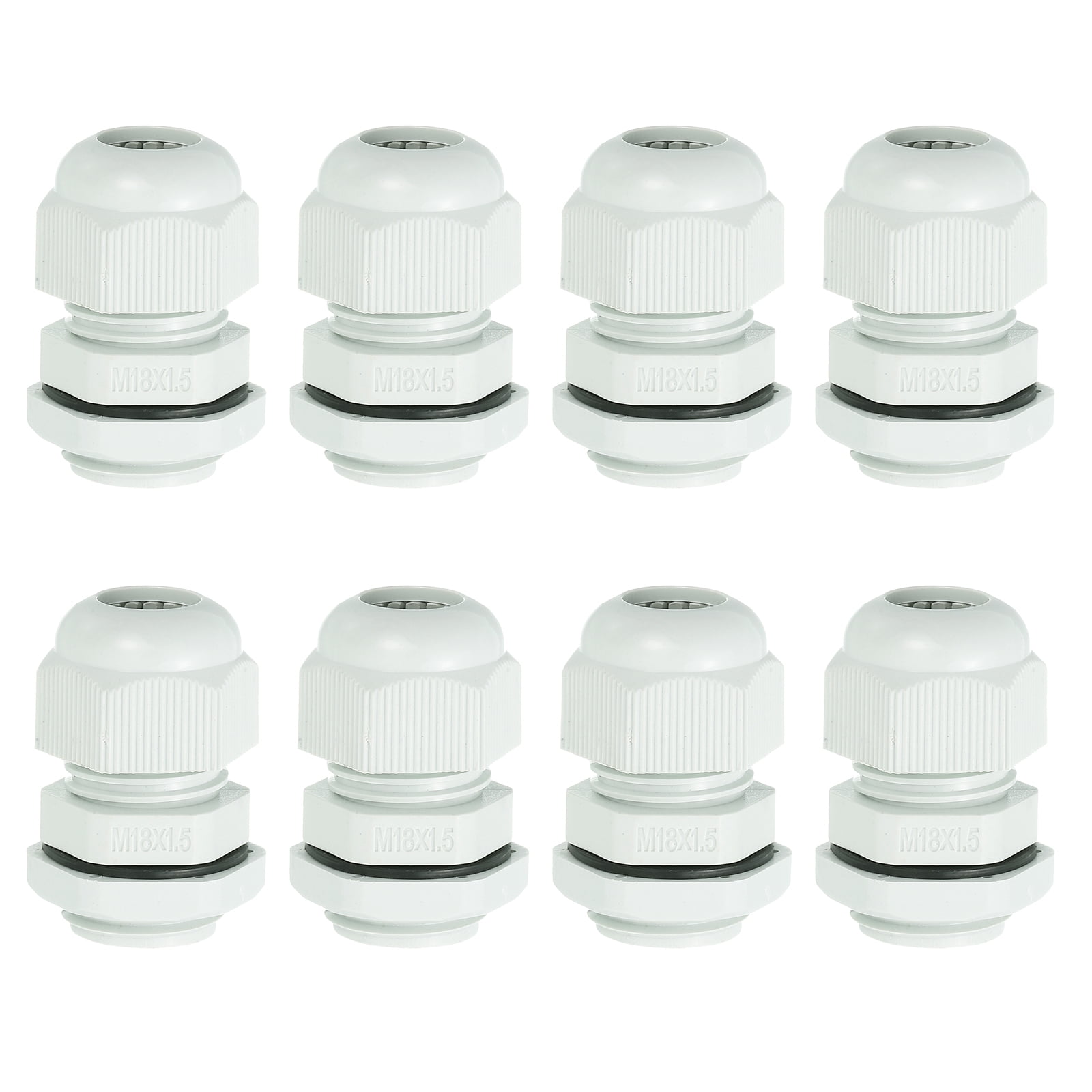 Uxcell 8 Pcs M18 Cable Gland, 5-10mm Wire Hole Waterproof Nylon Cable ...