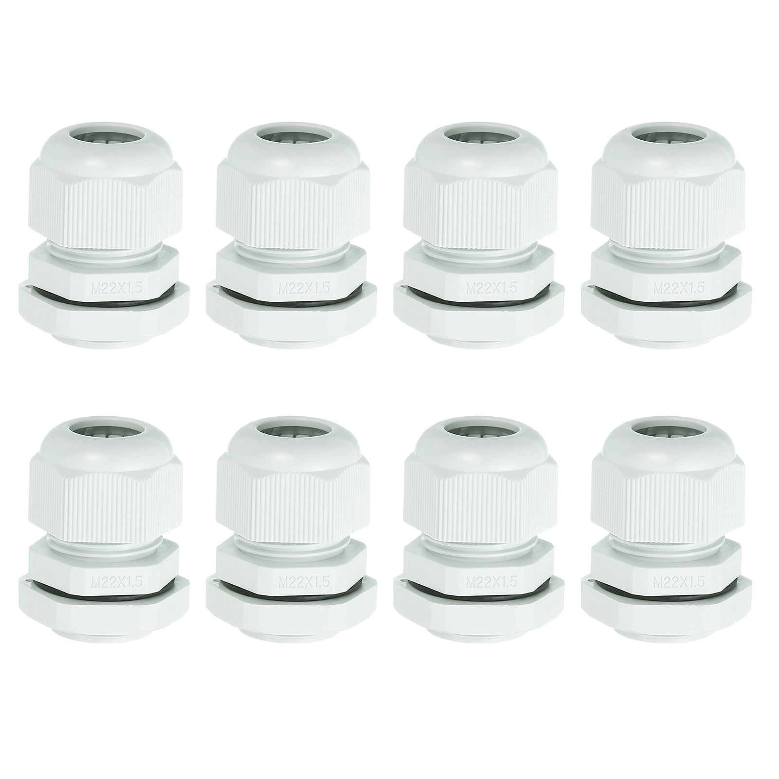 Uxcell 8 Pcs M22 Cable Gland, 10-13mm Wire Hole Waterproof Nylon Cable ...