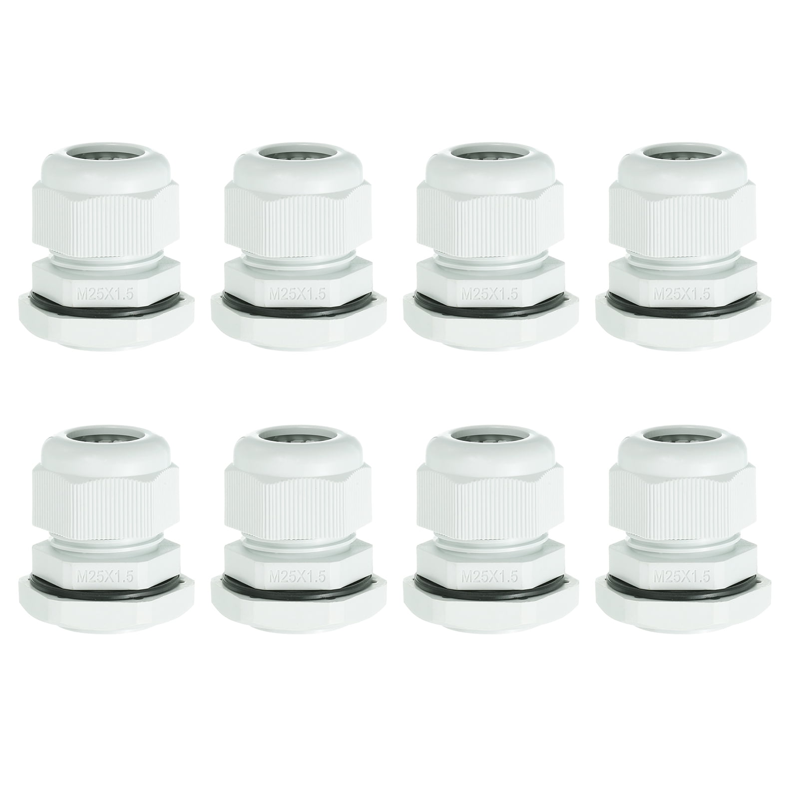 Uxcell 8 Pcs M25 Cable Gland, 12-15mm Wire Hole Waterproof Nylon Cable ...