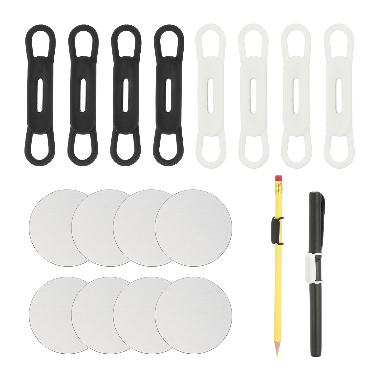 Uxcell 8 Pcs Magnetic Pen Pencil Holder, Silicone Flexible Pencil ...