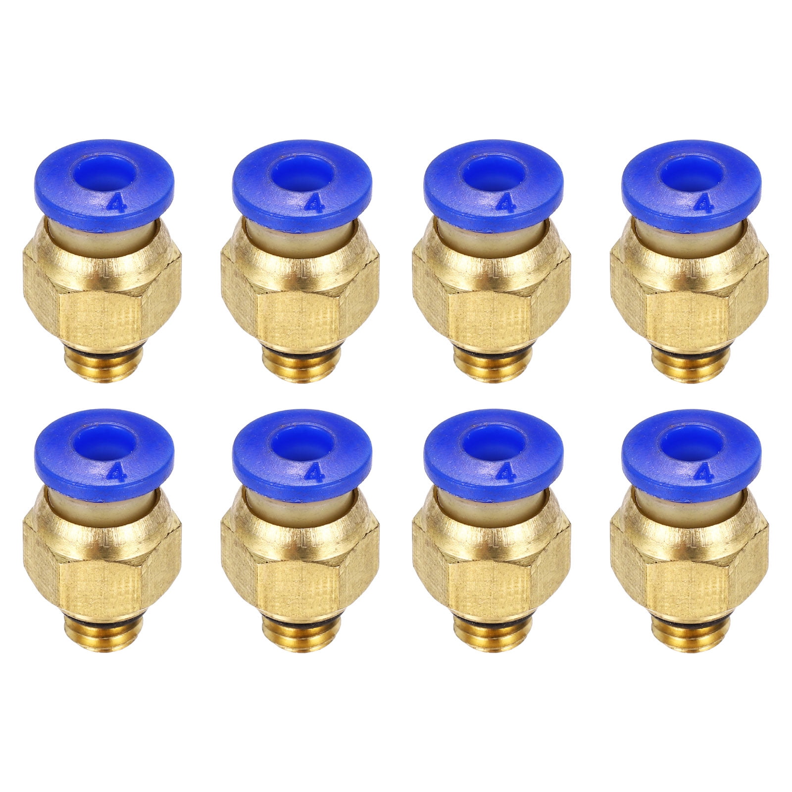 Uxcell 8 Pcs Pneumatic Fitting, PC4-M6 Push to Connect Pneumatic Tube ...