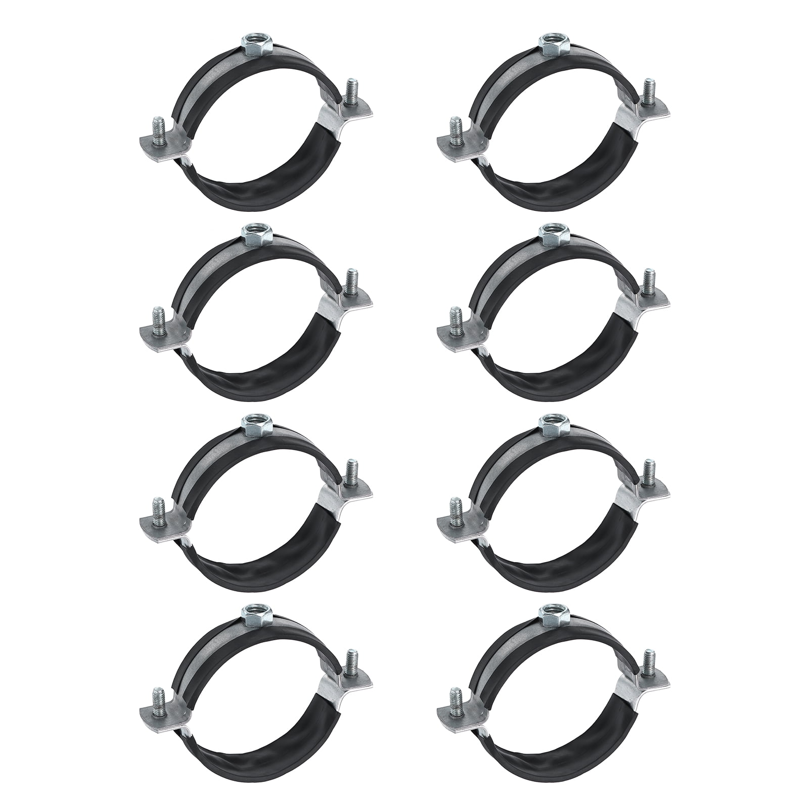 Uxcell 8 Pcs Split Ring Pipe Hanger 2-1/2" (63mm) Galvanized Steel ...