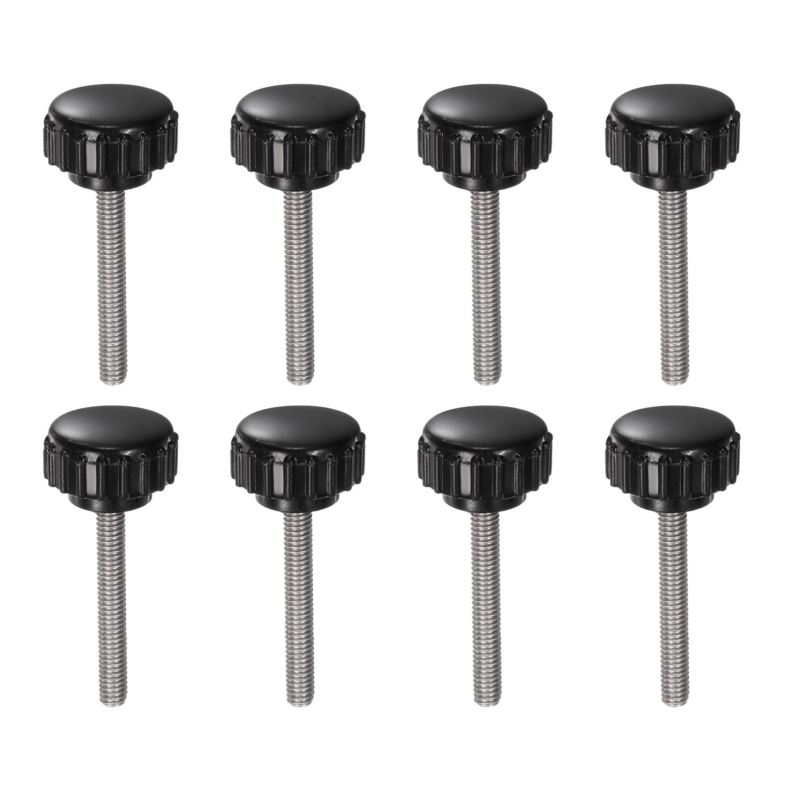 Uxcell 8 Pieces Knurled Clamping Knobs M4 x 30mm 304 Stainless Steel ...