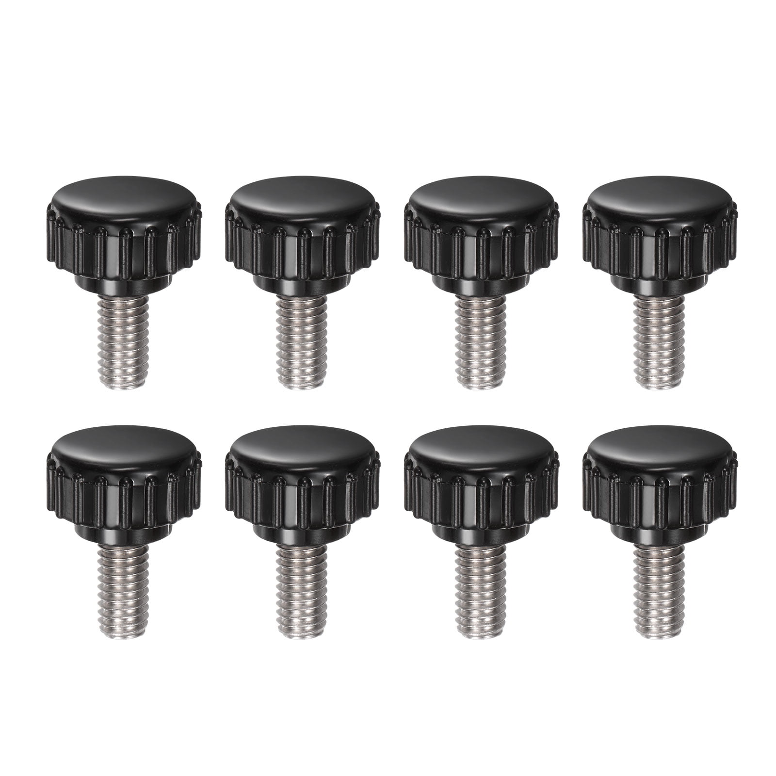 Uxcell 8 Pieces Knurled Clamping Knobs M6 x 12mm 304 Stainless Steel ...