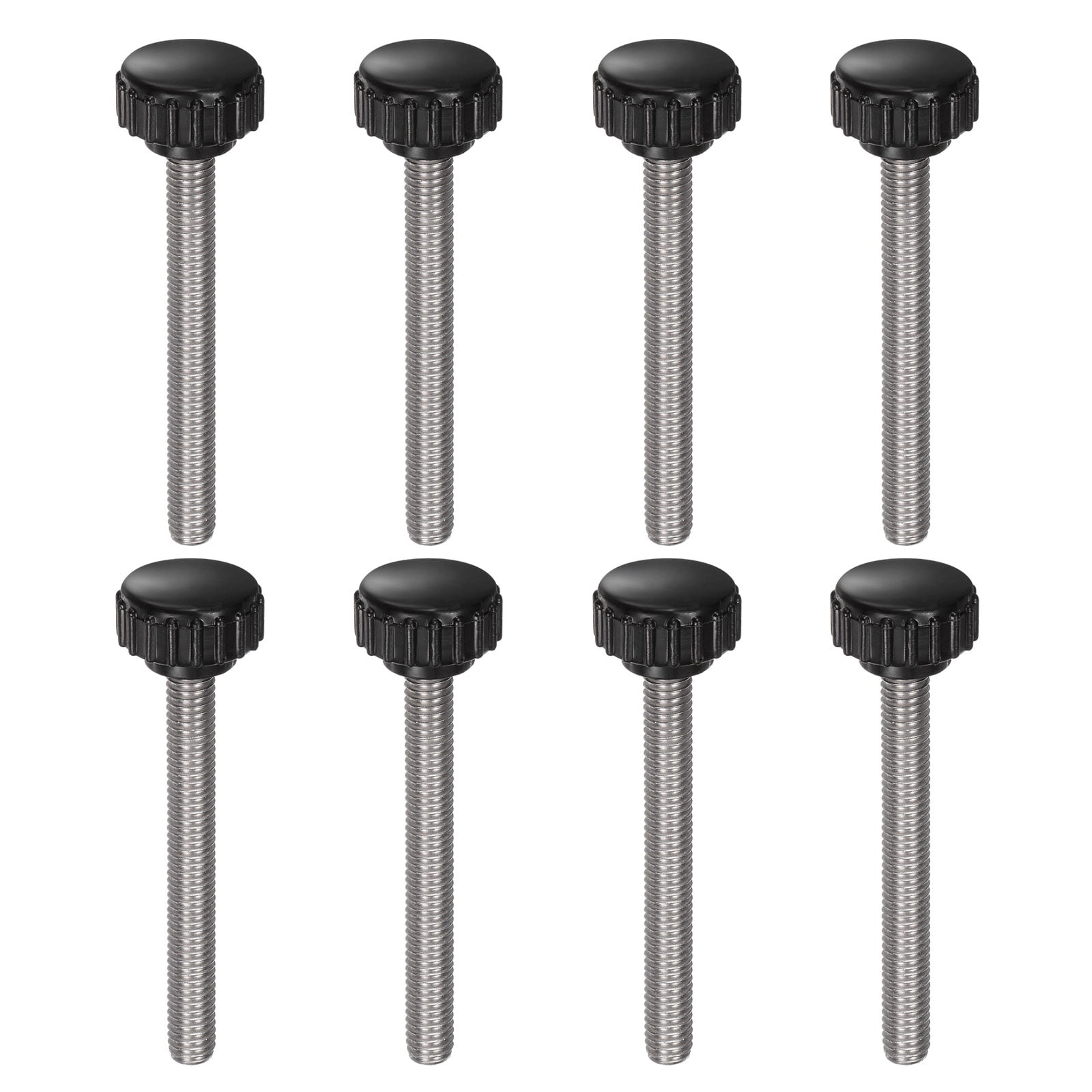 Uxcell 8 Pieces Knurled Clamping Knobs M6 x 50mm 304 Stainless Steel ...