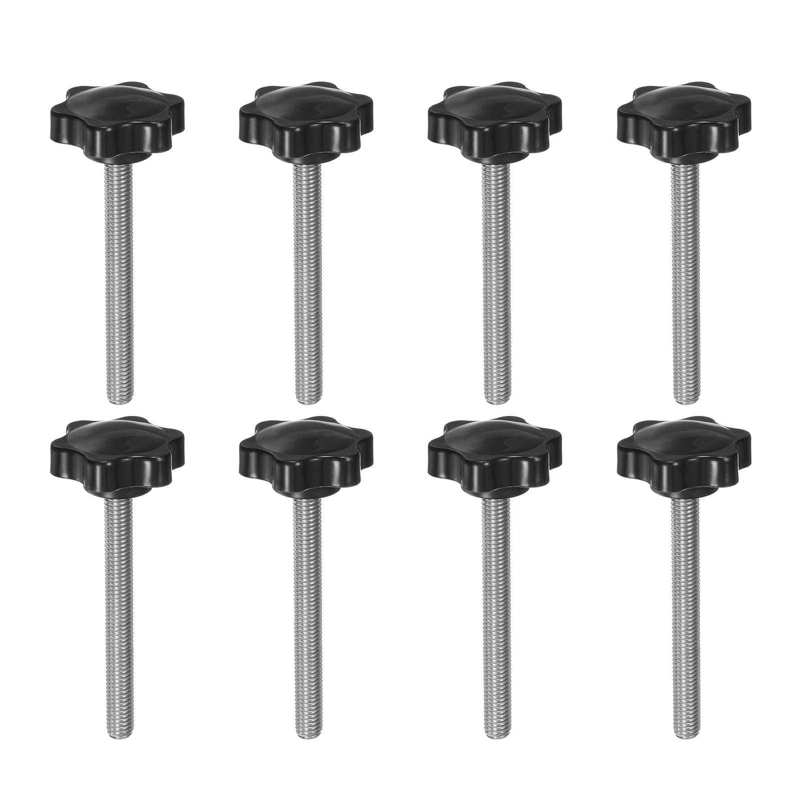 Uxcell 8 Pieces Star Knobs M8 x 80mm 304 Stainless Steel Threaded Stud ...