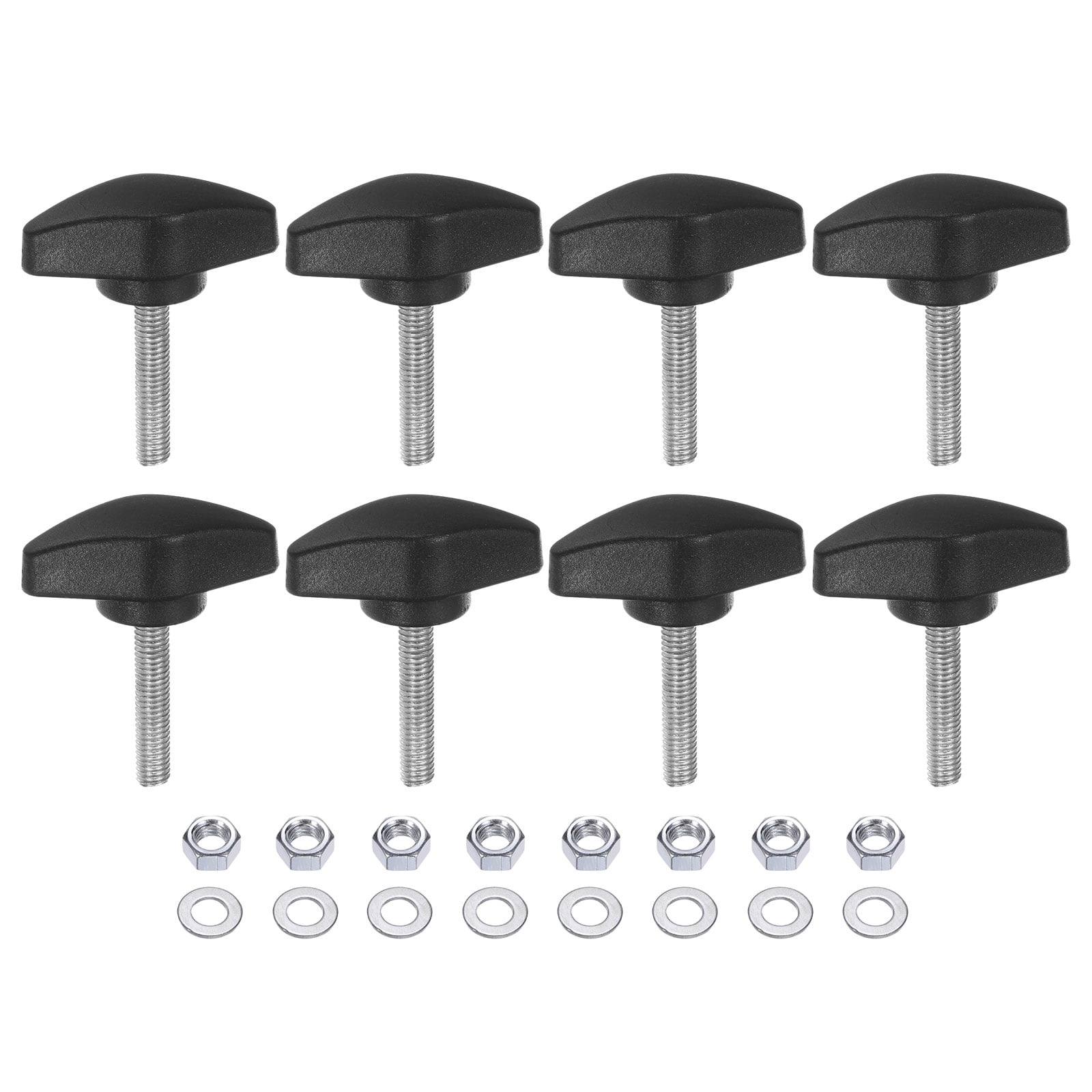 Uxcell 8 Pieces Tee Wing Knobs M5 x 25mm Thread 36mm T Head Thumb ...