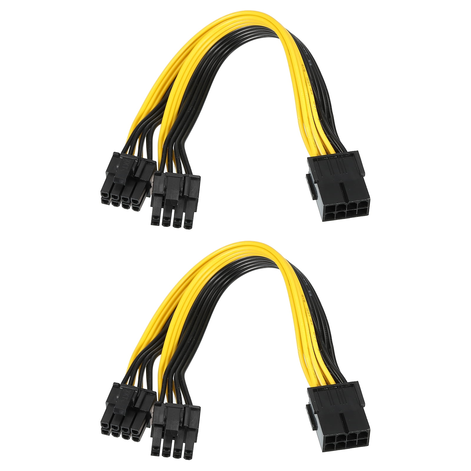 Uxcell 8 Pin Female to Dual PCIe 8 Pin (62) Male PCI Express Power ...