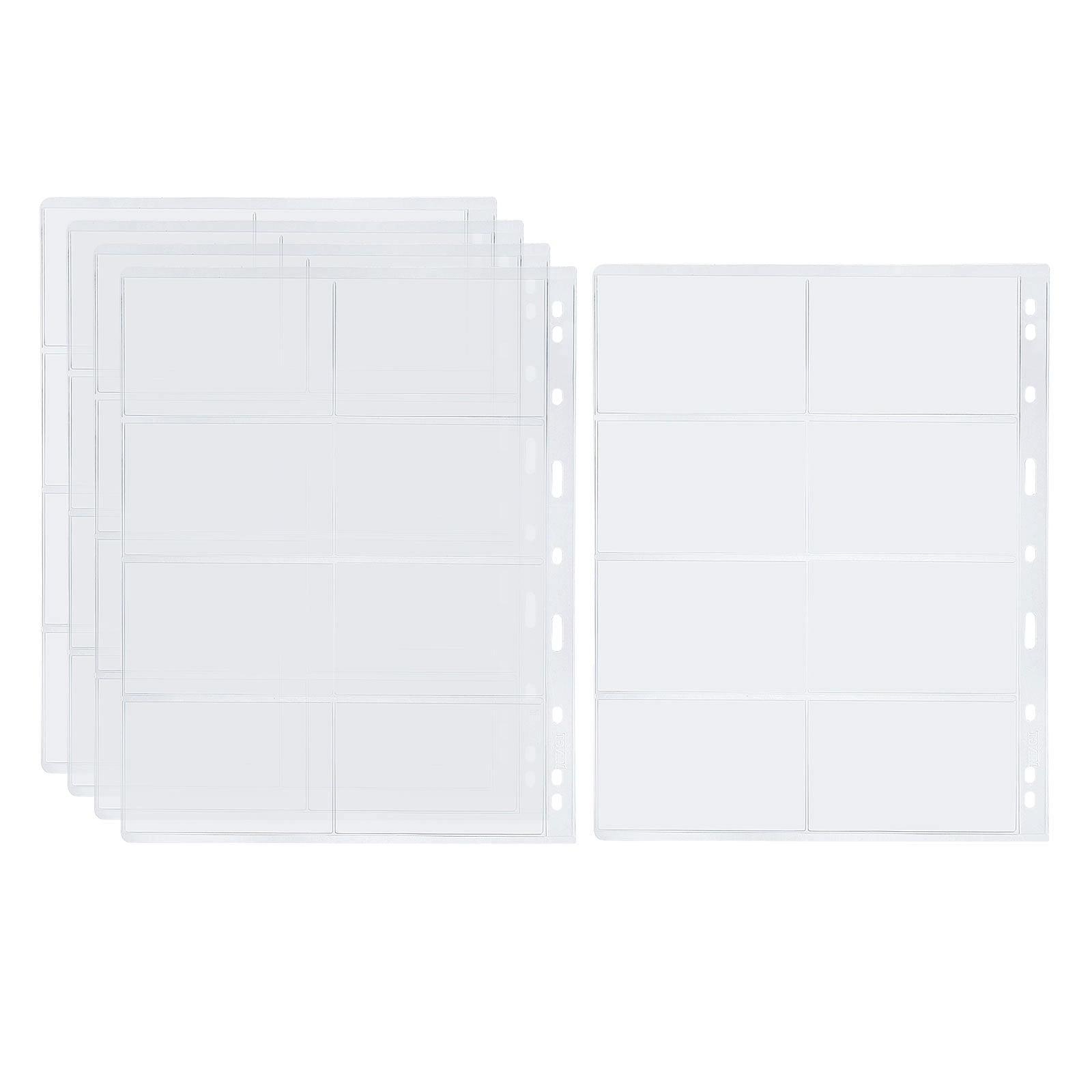 Uxcell 8 Pockets Coin Collecting Pages, 5 Sheets Coin Binder Inserts ...