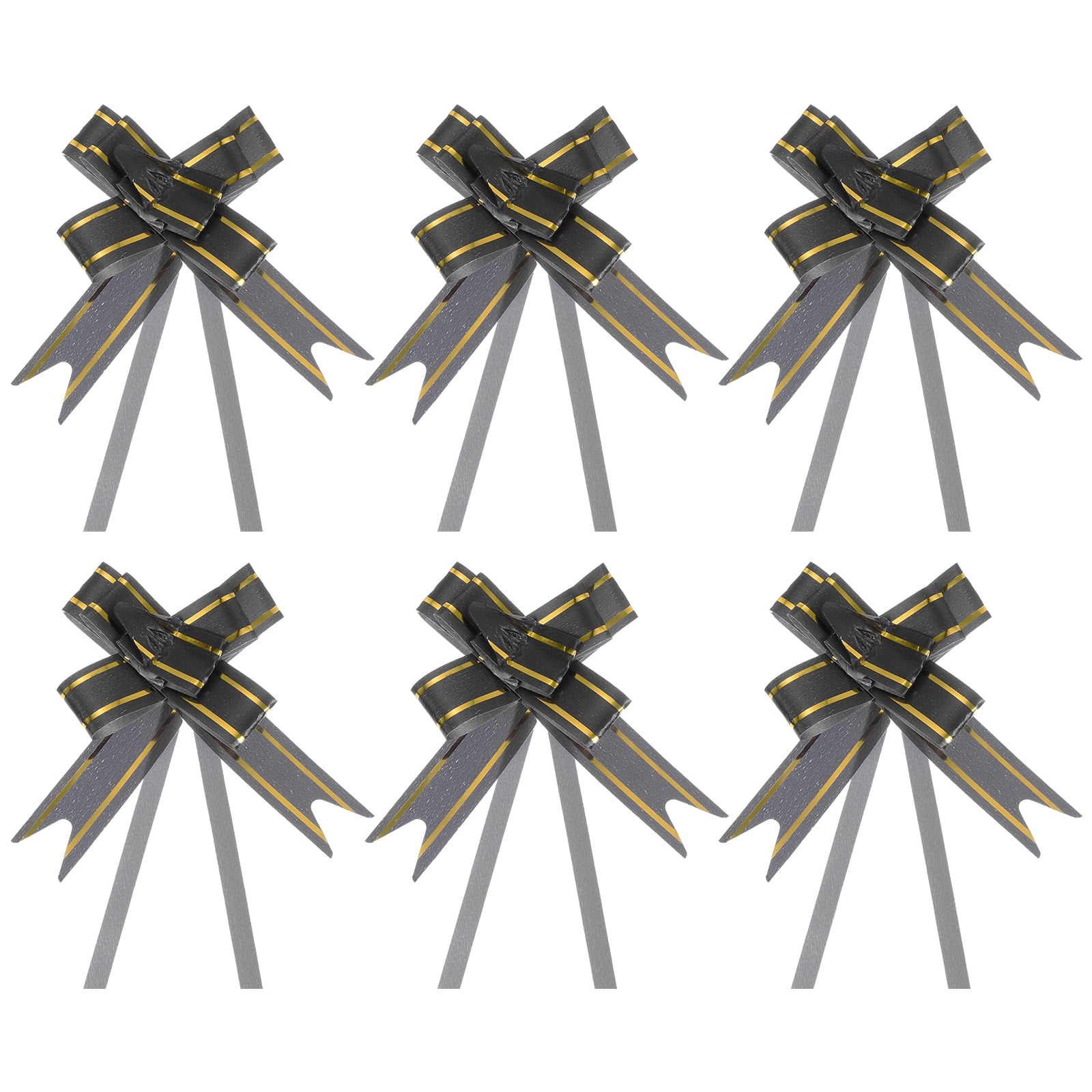 Uxcell 8" Pull Bows Gift Wrapping Pull Bow Gold Thread Style Baskets ...