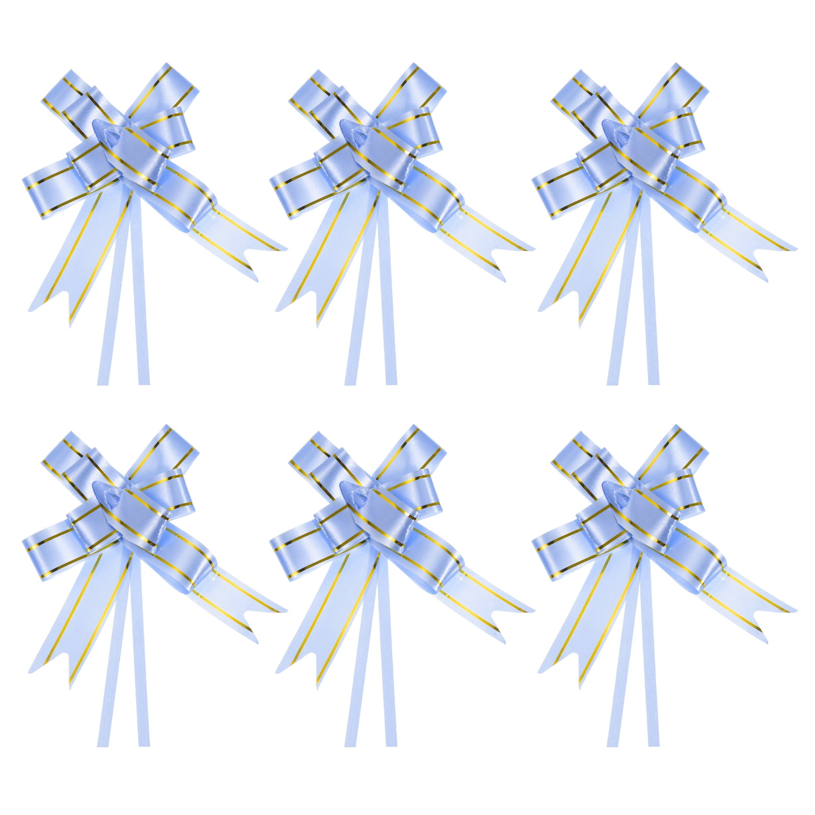 Uxcell 8" Pull Bows Gift Wrapping Pull Bow Gold Thread Style Baskets ...