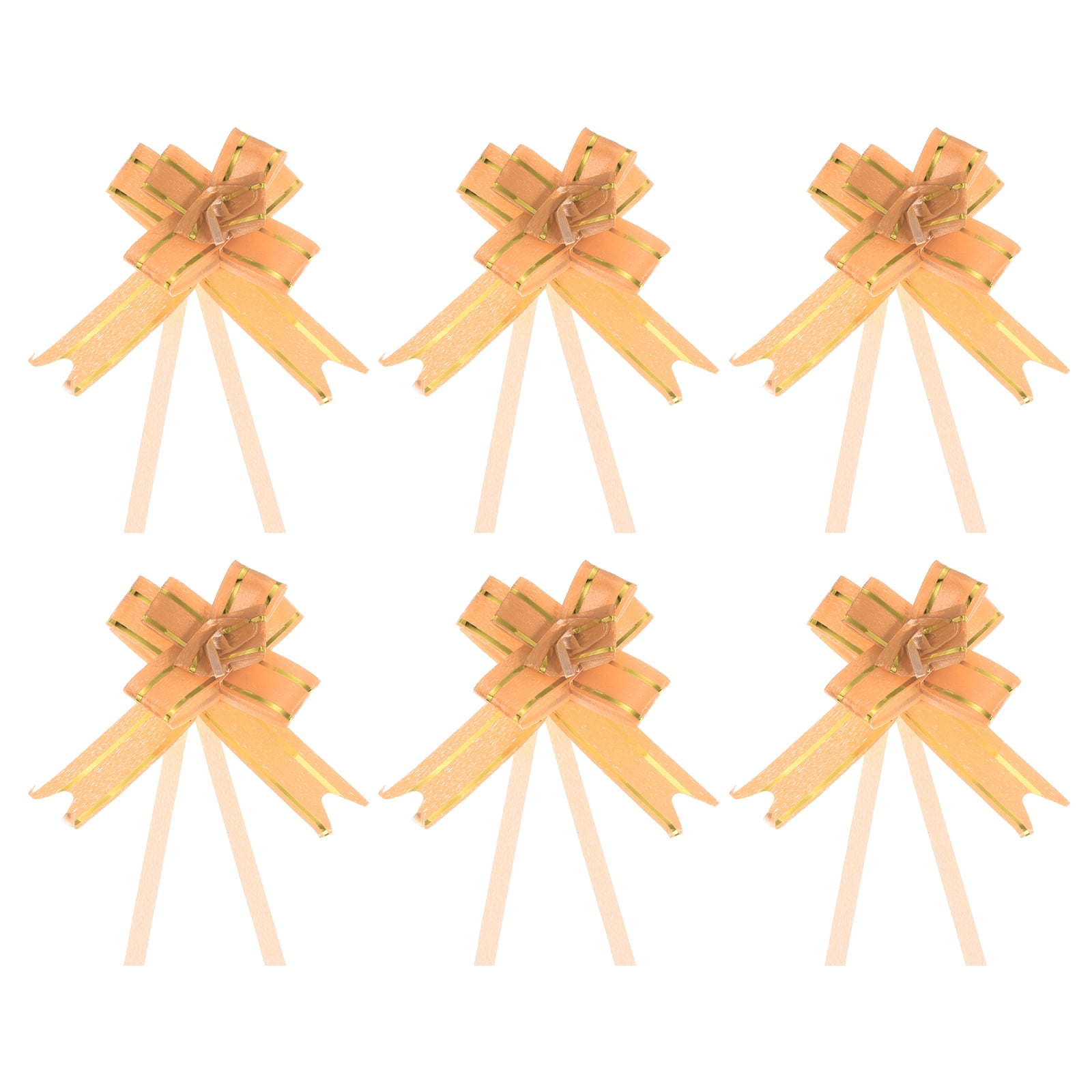 Uxcell 8" Pull Bows Gift Wrapping Pull Bow Gold Thread Style Baskets ...