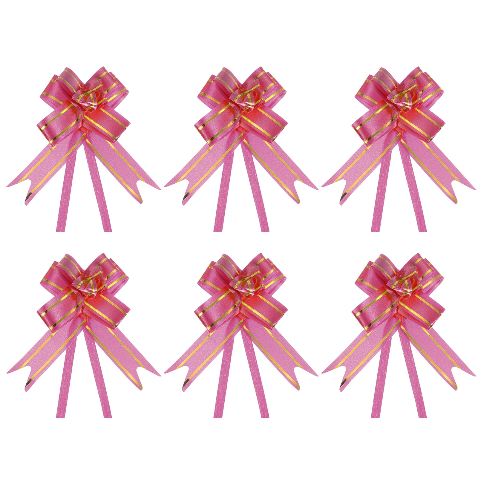Uxcell 8" Pull Bows Gift Wrapping Pull Bow Gold Thread Style Baskets ...