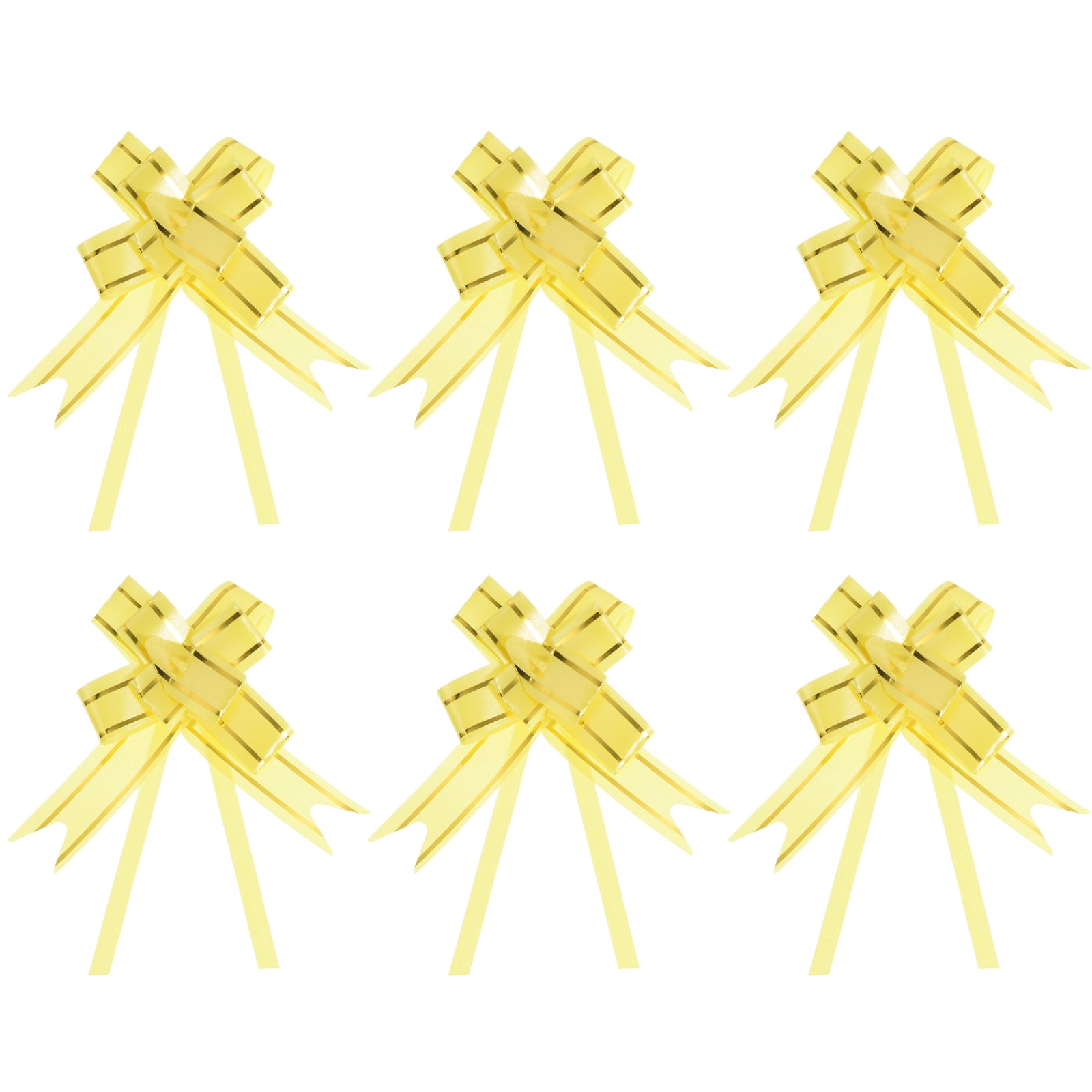 Uxcell 8" Pull Bows Gift Wrapping Pull Bow Gold Thread Style Baskets ...