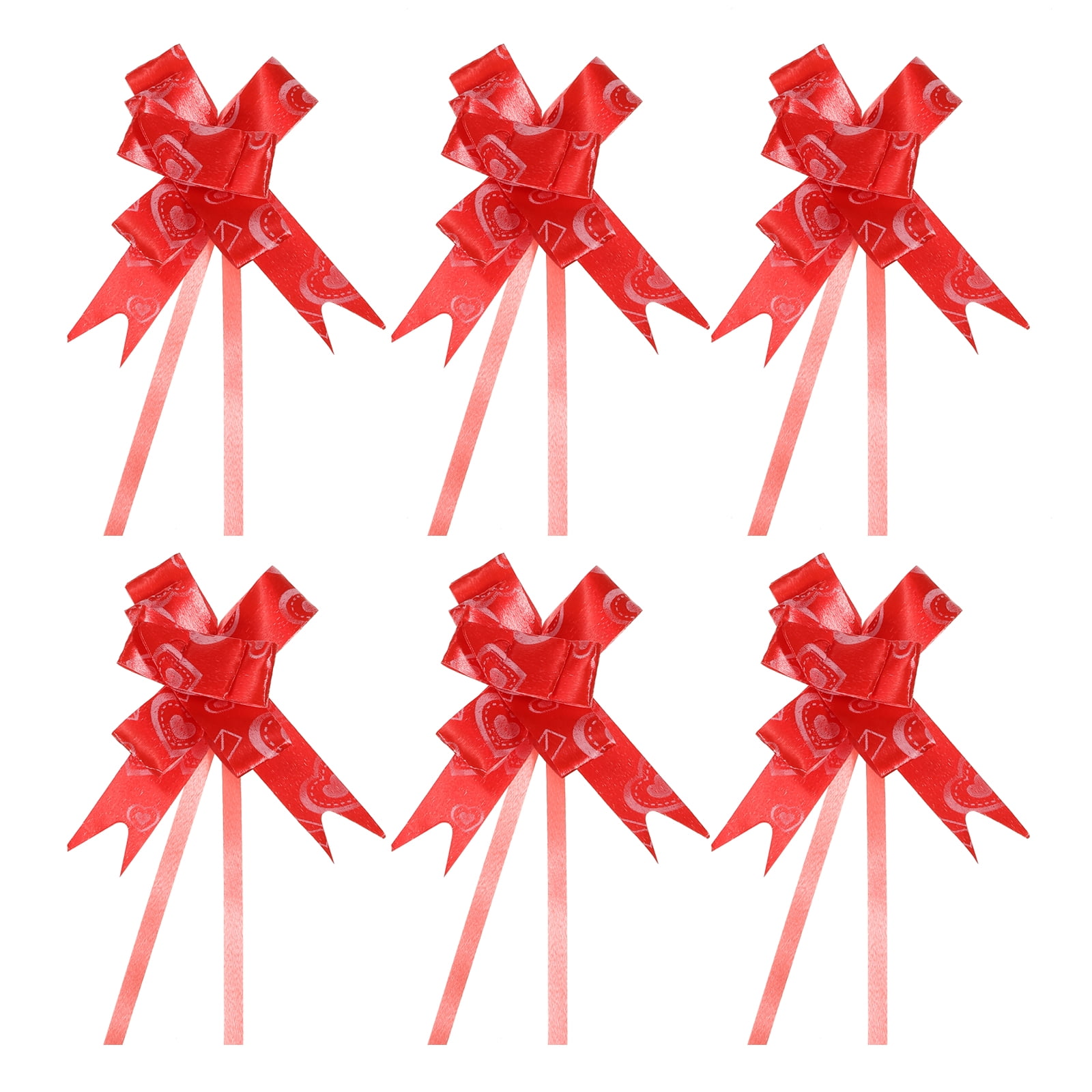 Uxcell 8" Pull Bows Gift Wrapping Pull Bow Heart Pattern Baskets ...