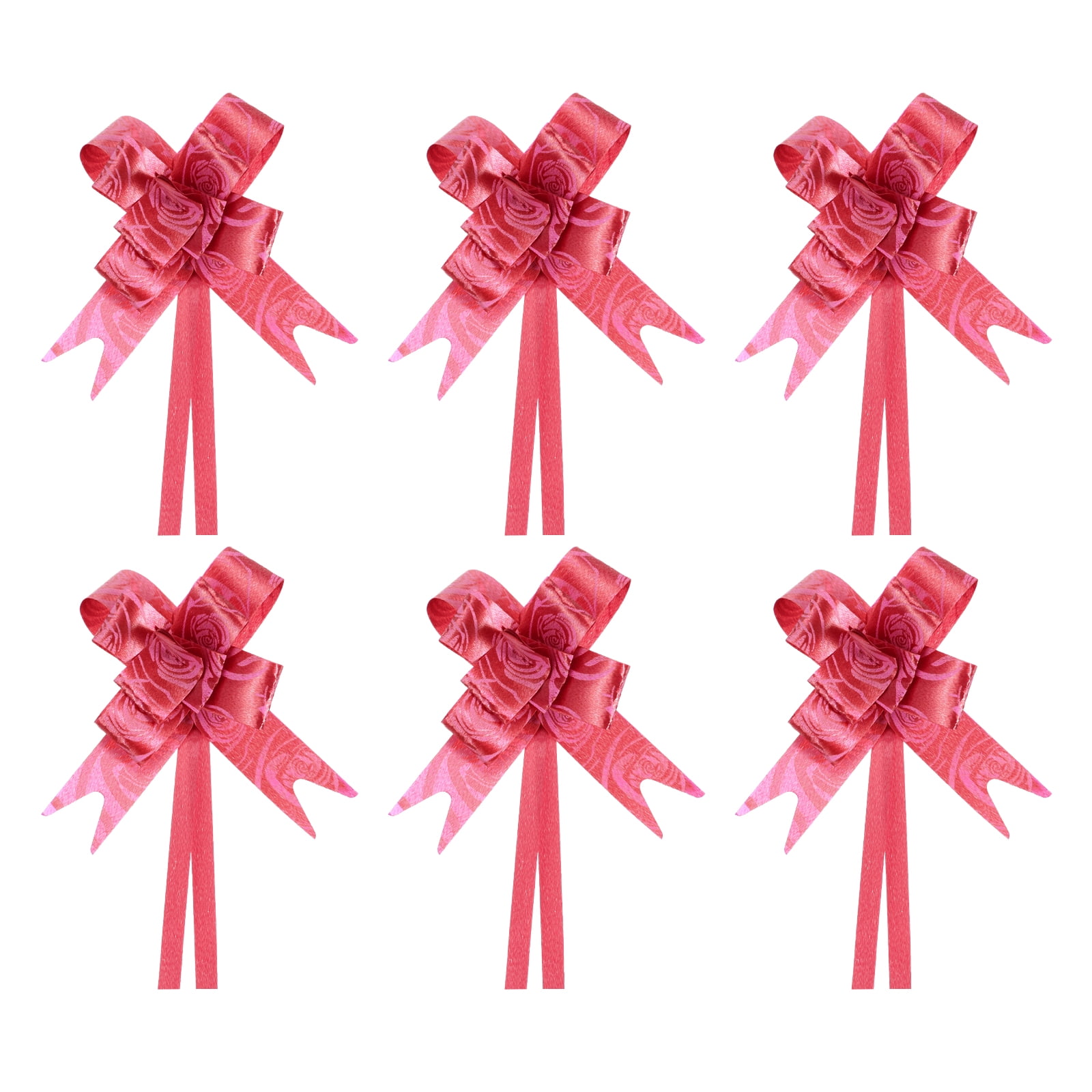 Uxcell 8" Pull Bows Gift Wrapping Pull Bow Rose Pattern Baskets Present ...