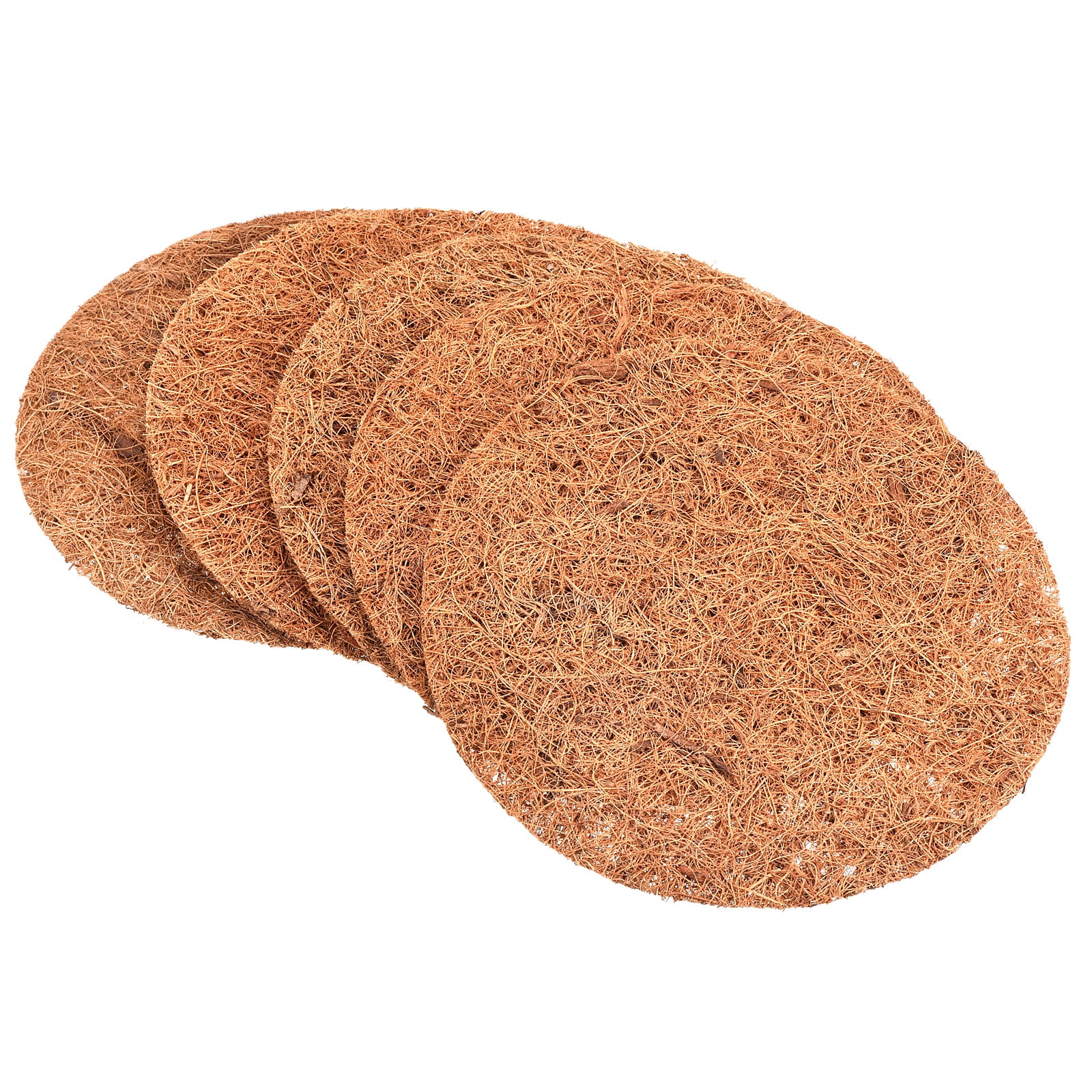 Uxcell 8" Round Coconut Fiber Mulch Ring Mat Tree Protector Root Soil ...