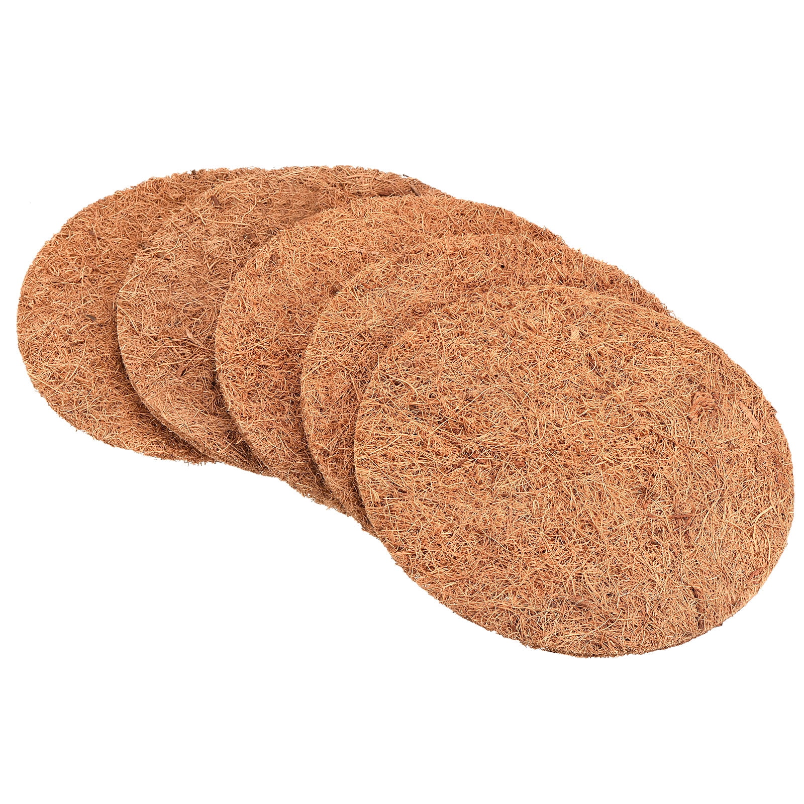 Uxcell 8" Round Coconut Fiber Mulch Ring Thick Mat Tree Protector Root ...