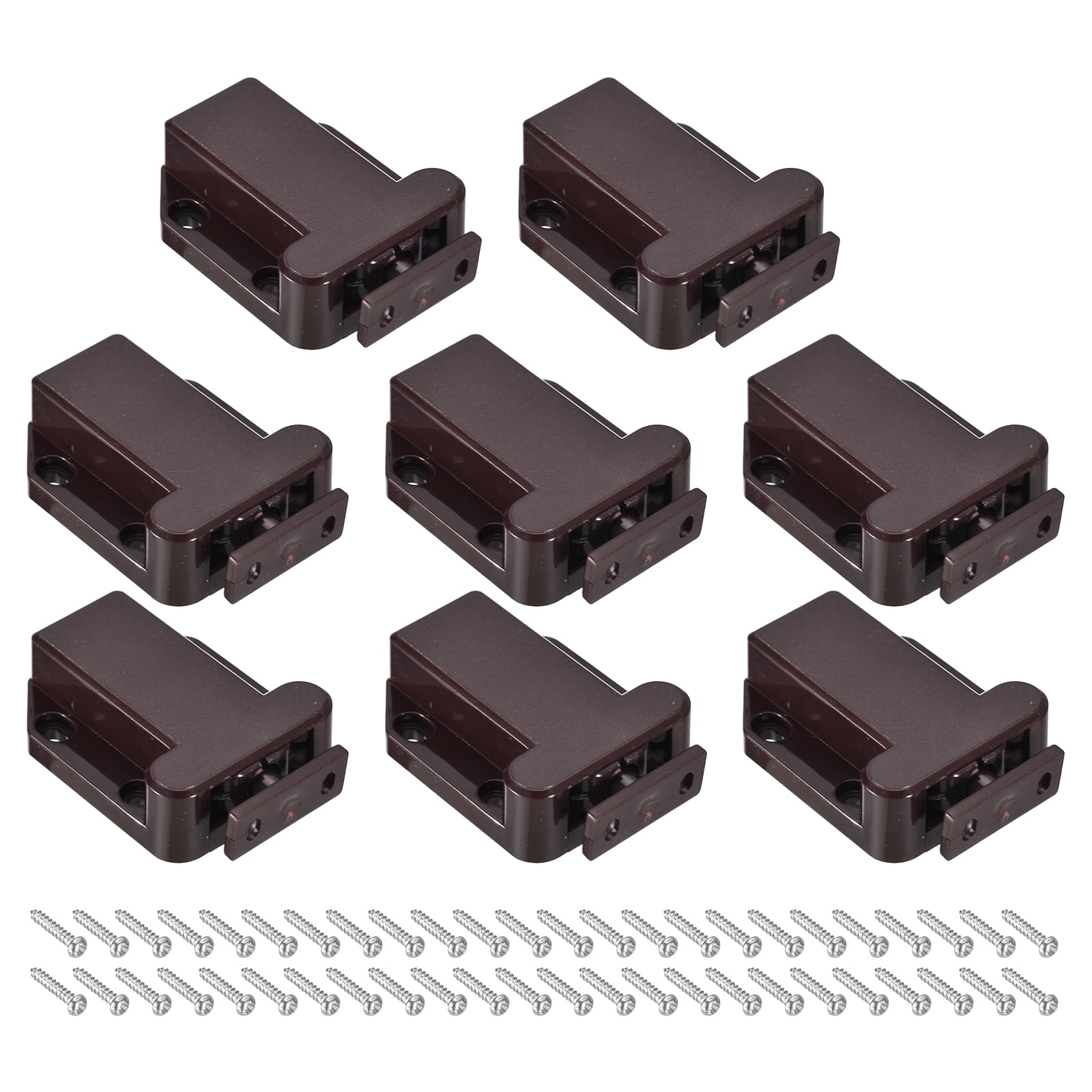 Uxcell 8 Set ABS Automatic Spring Loaded Push to Open Door Catch Touch ...