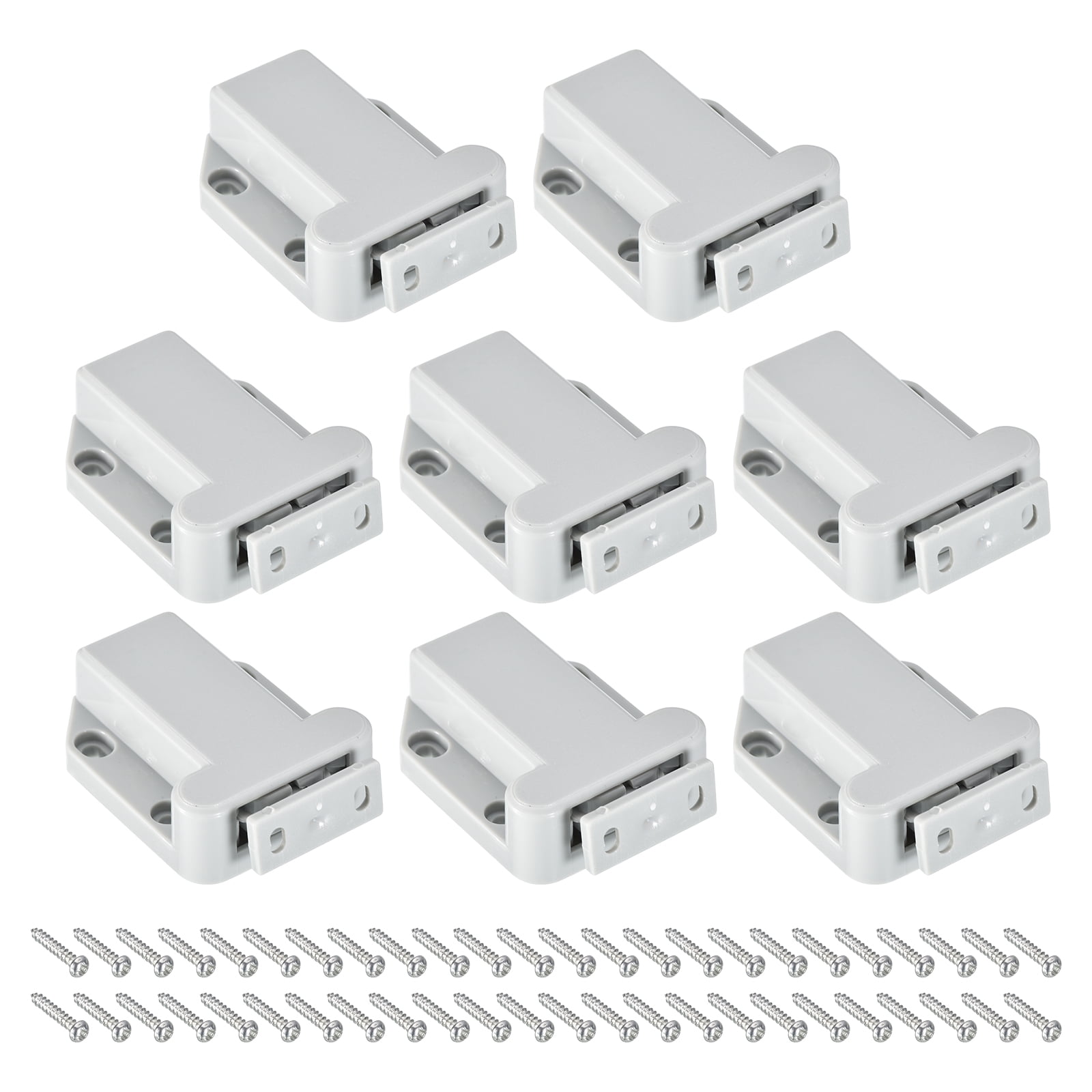 Uxcell 8 Set ABS Automatic Spring Loaded Push to Open Door Catch Touch ...