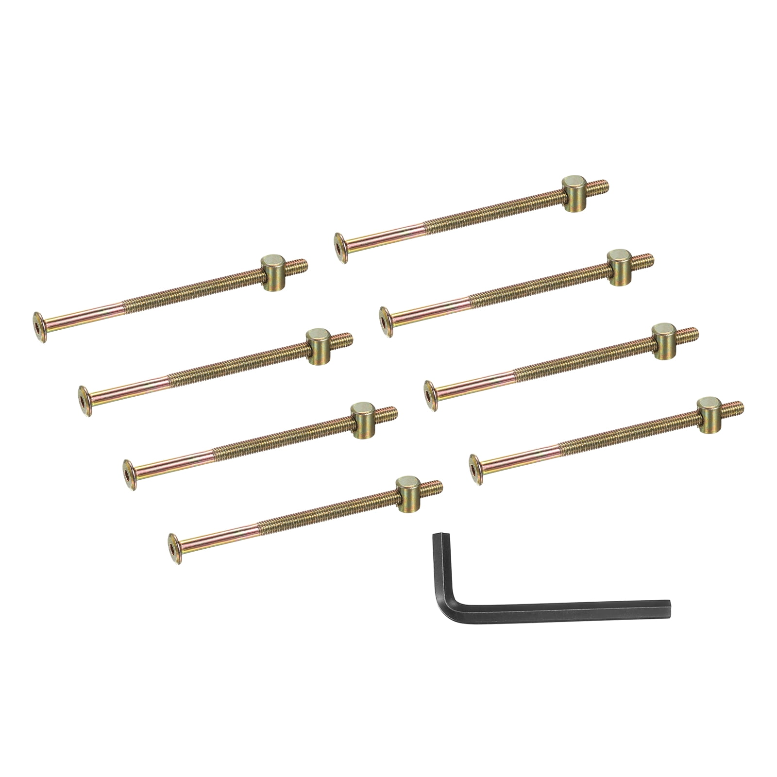 Uxcell 8 Set Bunk Bed Bolts and Nuts, M6x110mm Hex Drive Socket Cap ...