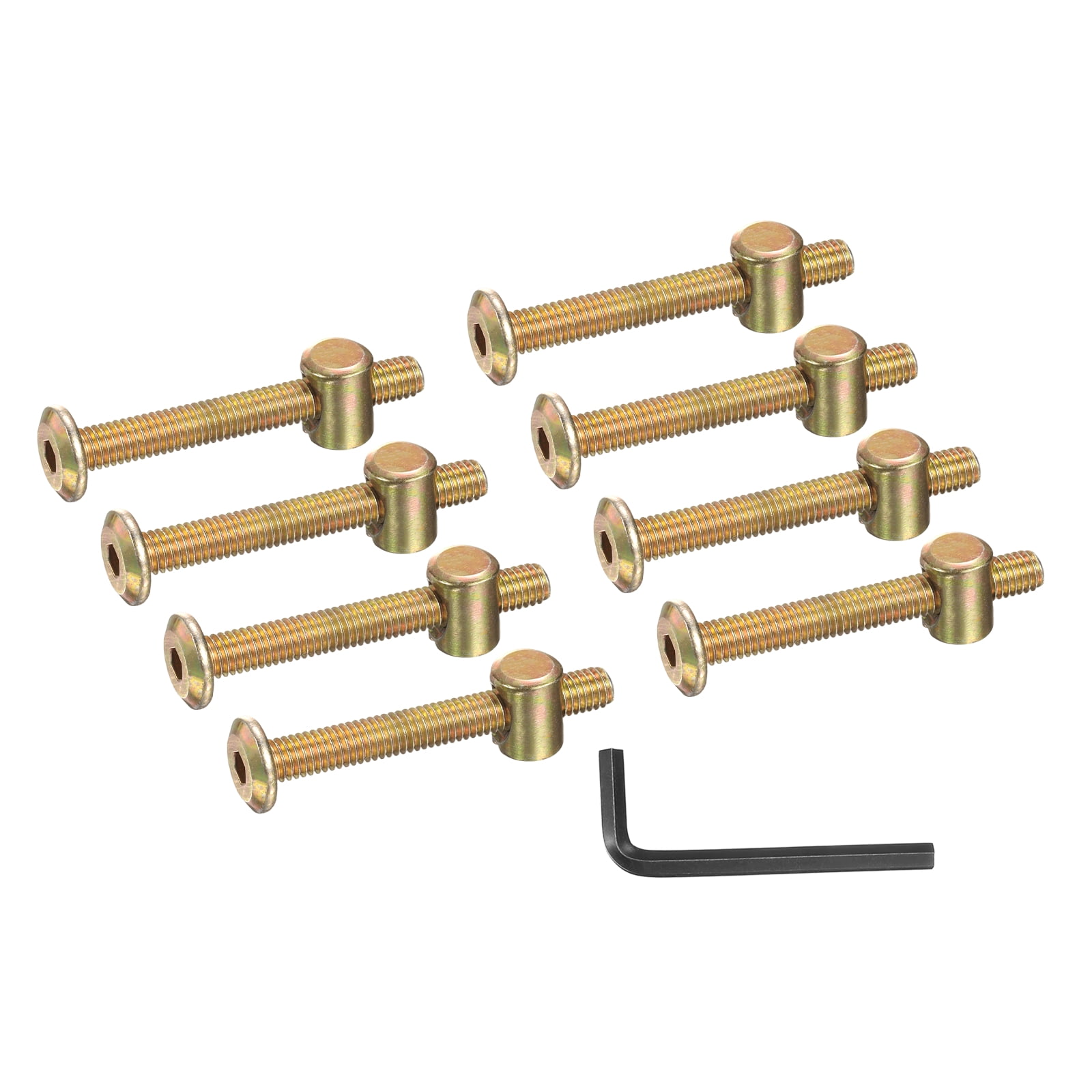 Uxcell 8 Set Bunk Bed Bolts and Nuts, M6x50mm Hex Drive Socket Cap ...