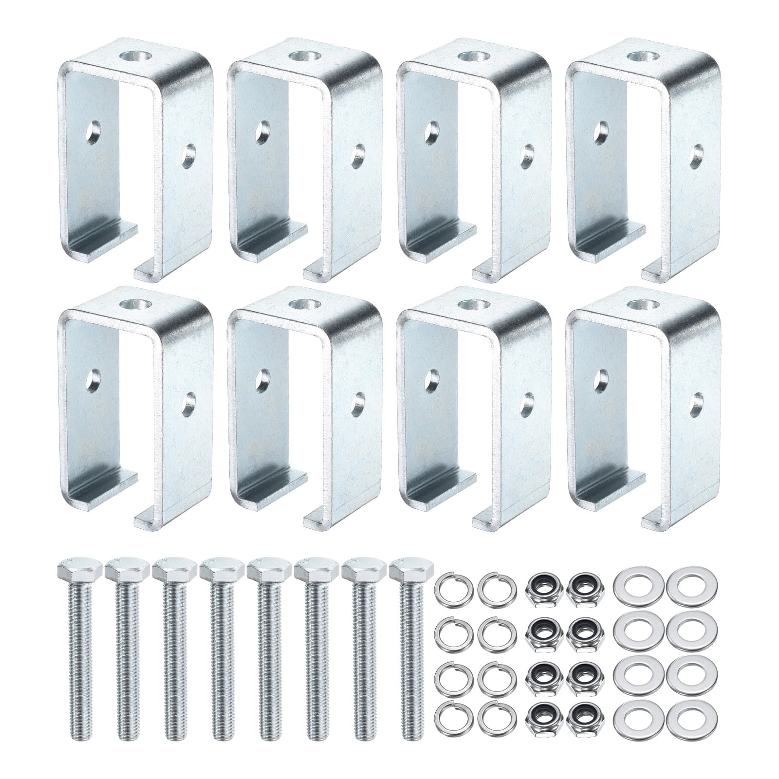 Uxcell 8 Set Channel Trolley Track Hanger Bracket, Intermediate Support ...