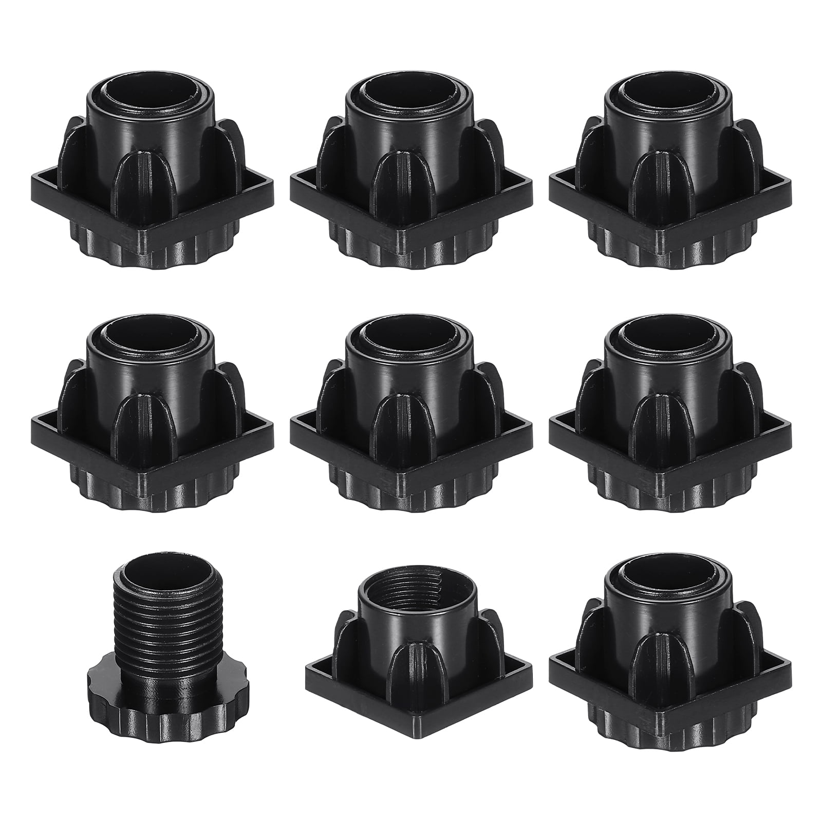 Uxcell 8 Set Leveling Feet,30x30mm Plastic Square Adjustable Furniture ...