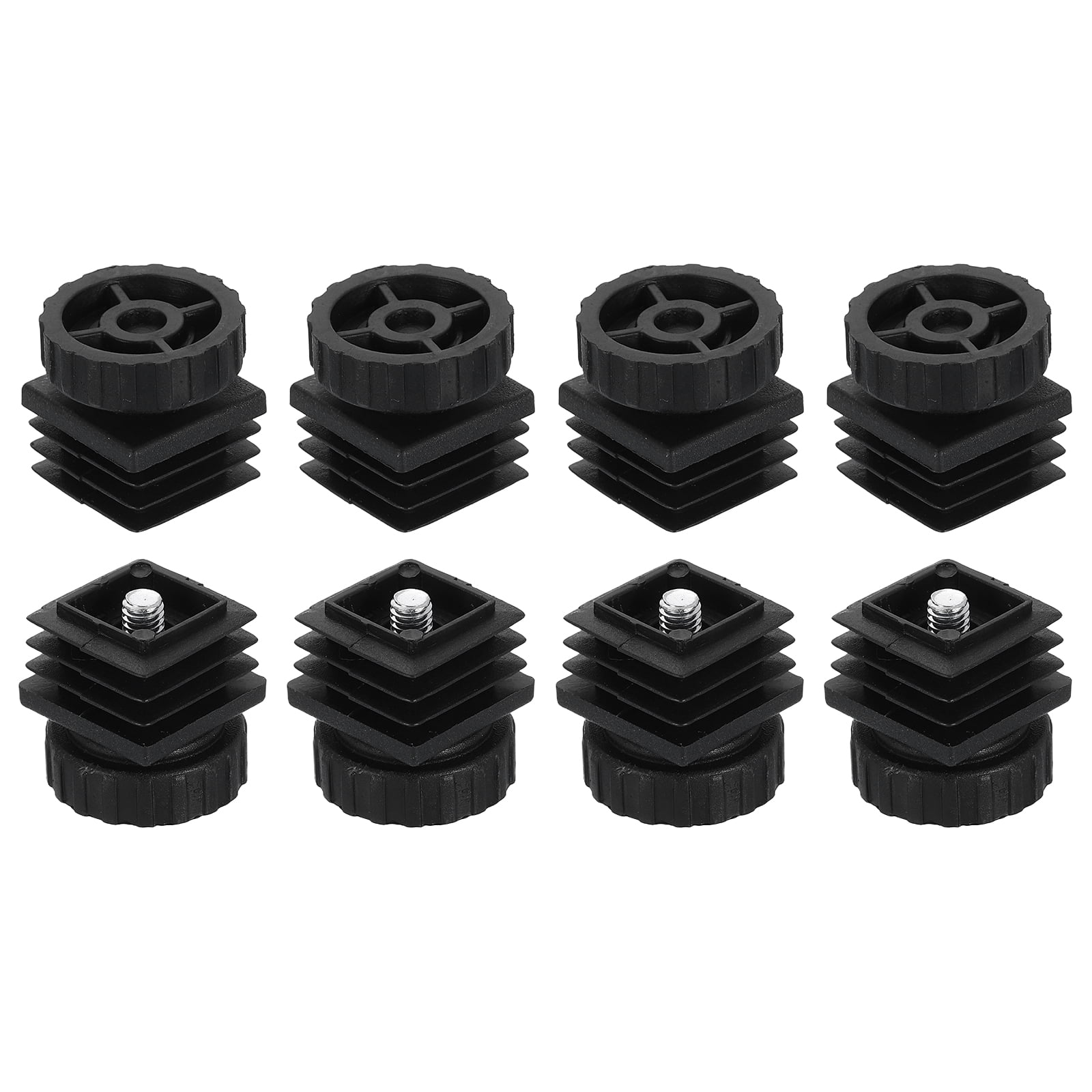Uxcell 8 Set Leveling Feet, M6x25x25mm Plastic Adjustable Furniture Leg ...