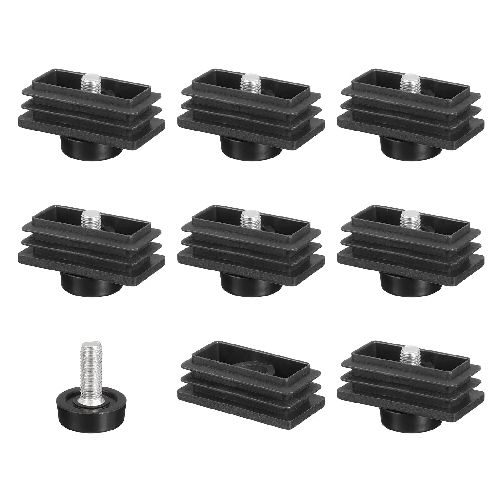 Uxcell 8 Set Leveling Feet, M8x25x50mm Plastic Square Adjustable ...