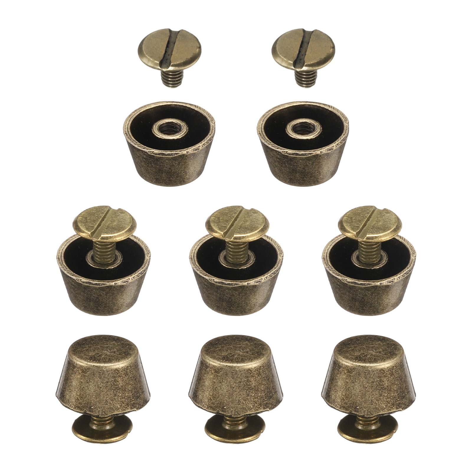 Uxcell 8 Set Rivets Stud Handbag Purse Feet 1/2" Flat Head Alloy Screw ...