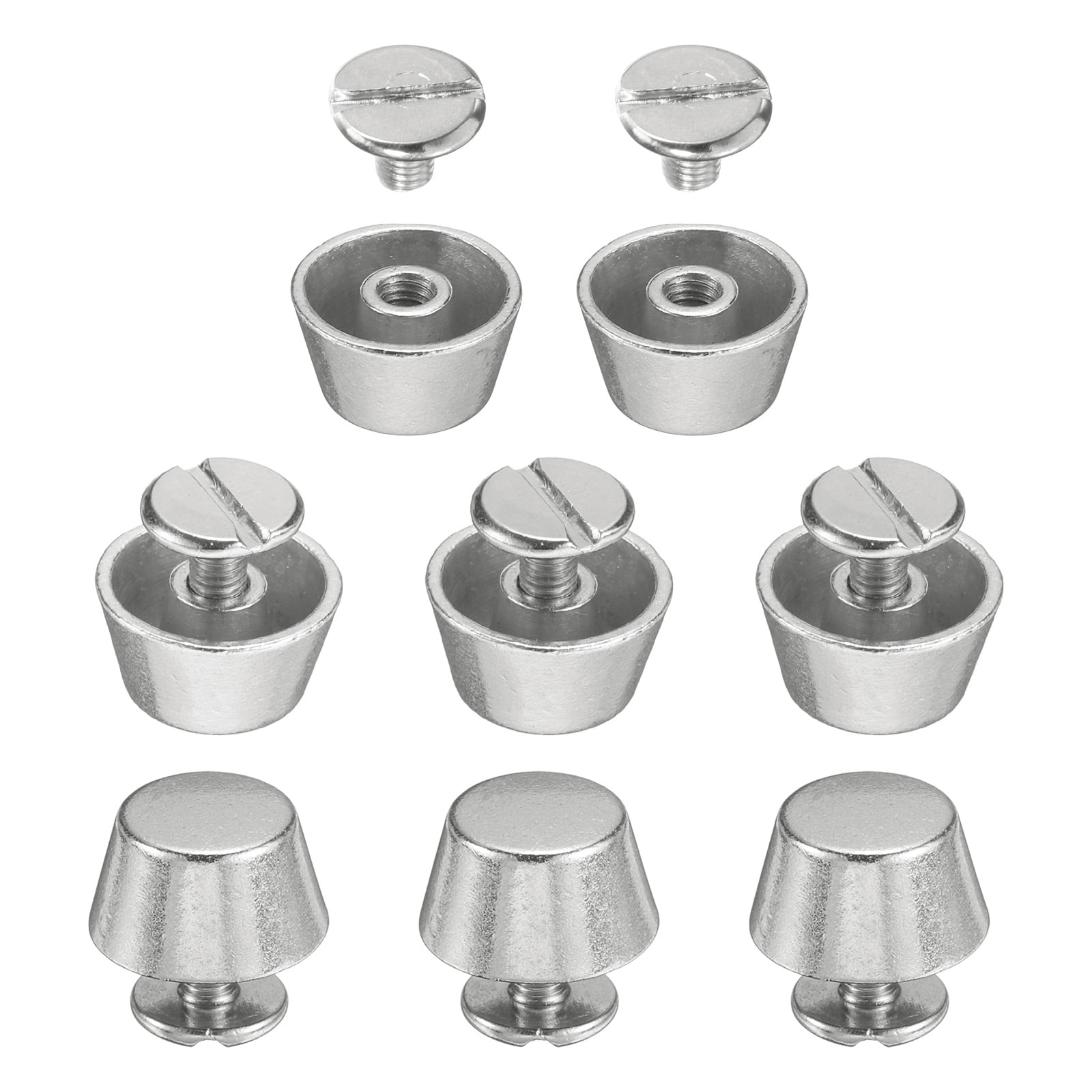 Uxcell 8 Set Rivets Stud Handbag Purse Feet 1/2" Flat Head Alloy Screw ...
