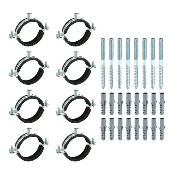 Uxcell 8 Set Split Ring Pipe Hanger 2-15/16" (75mm) Galvanized Steel ...