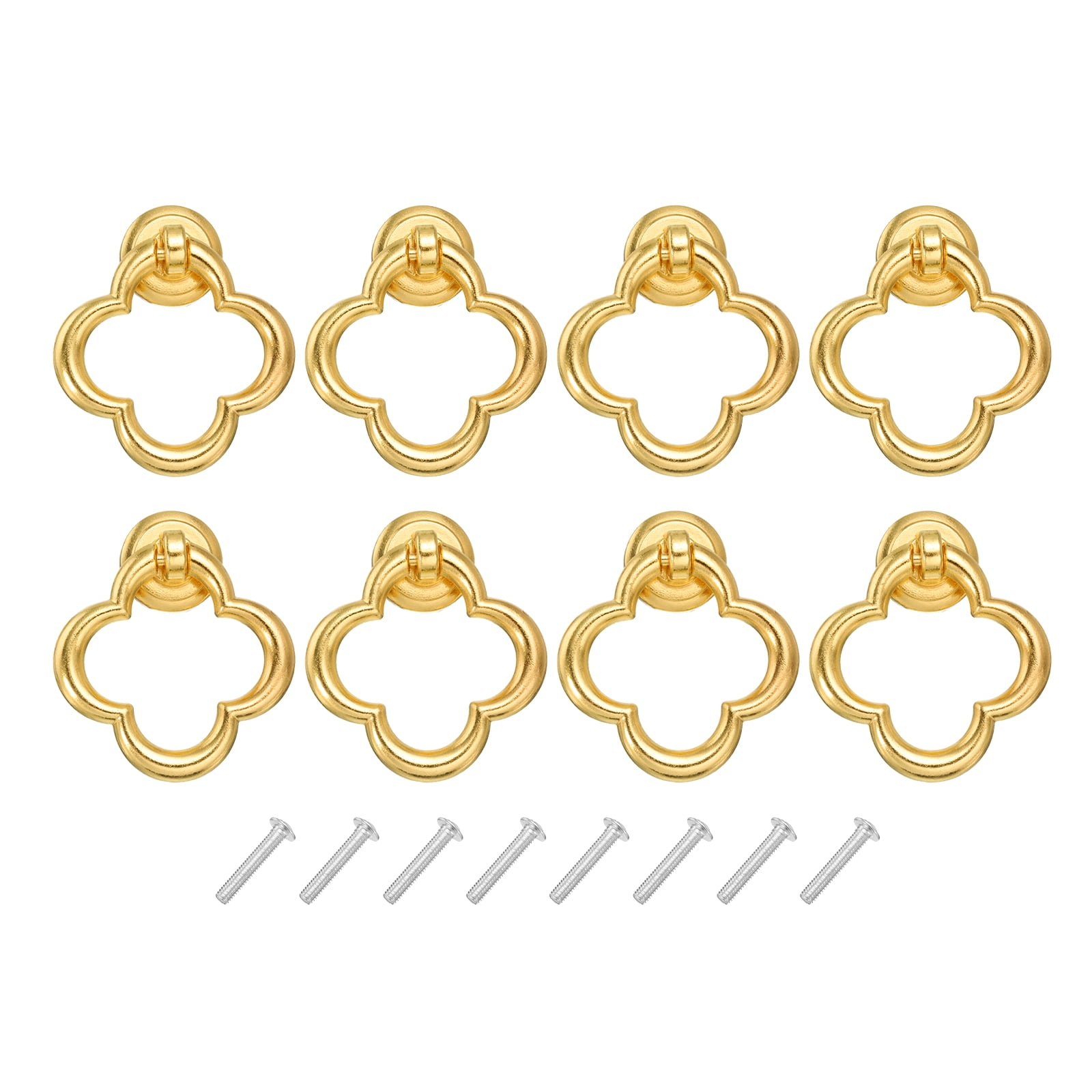 Uxcell 8 Sets Flower Ring Drawer Pulls with Screw for Dresser Drawer ...