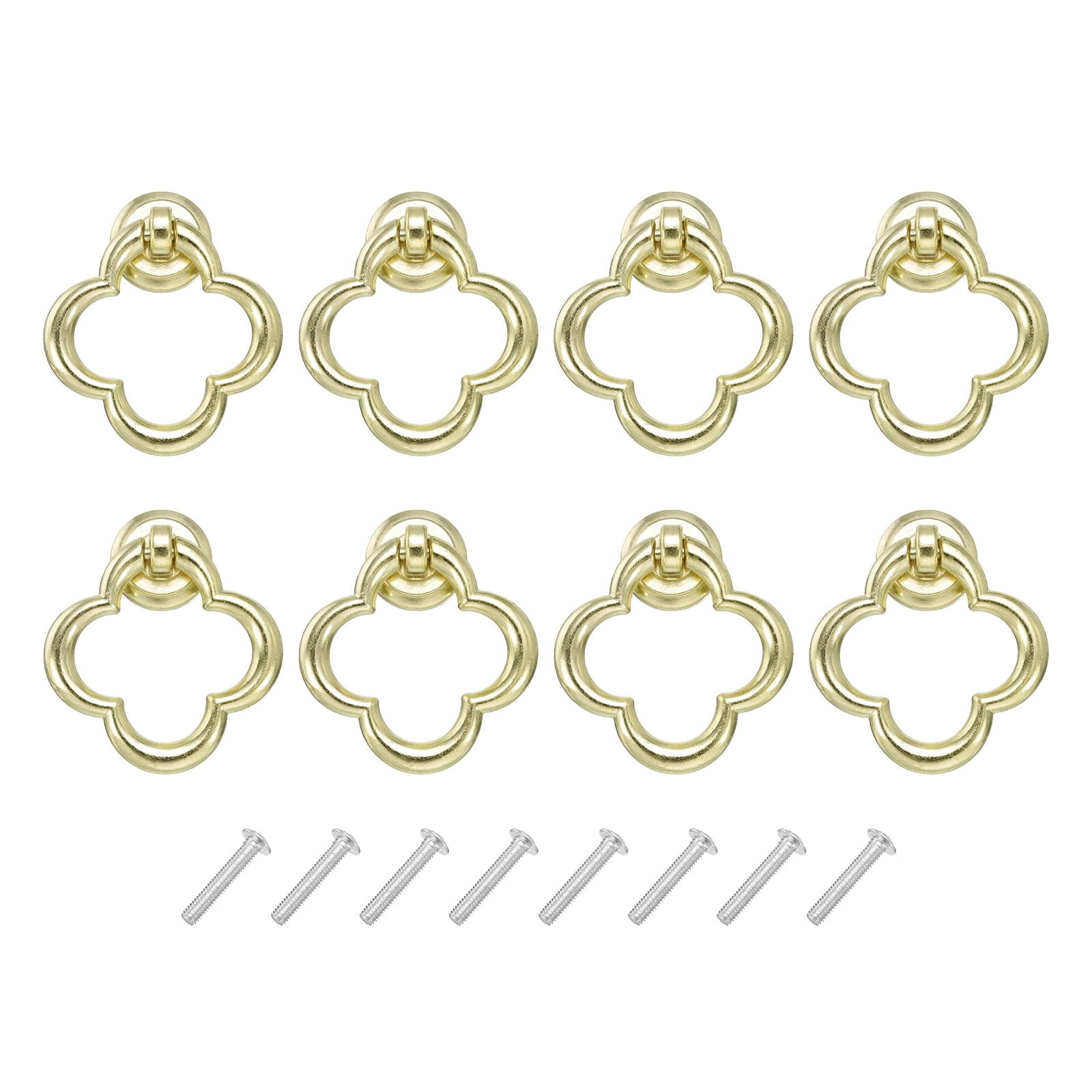 Uxcell 8 Sets Flower Ring Drawer Pulls with Screws for Dresser Drawer ...