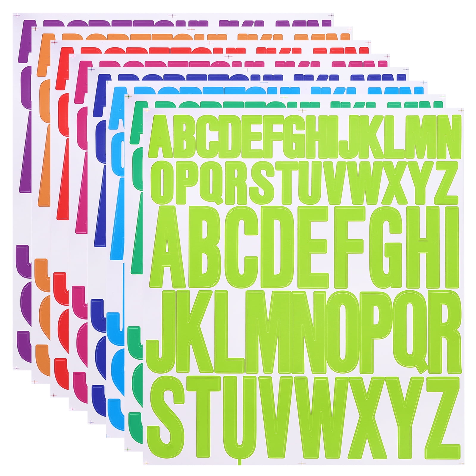 Uxcell 8 Sheet Vinyl Letter Sticker, 1 Inch, 2 Inch 416Pcs Stick ...