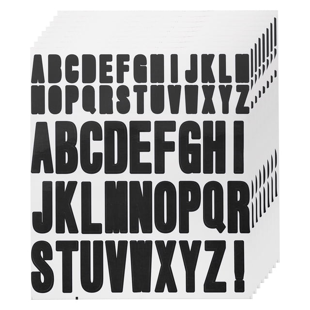 Uxcell 8 Sheets Letter Stickers Vinyl Letters for Indoor/Outside ...