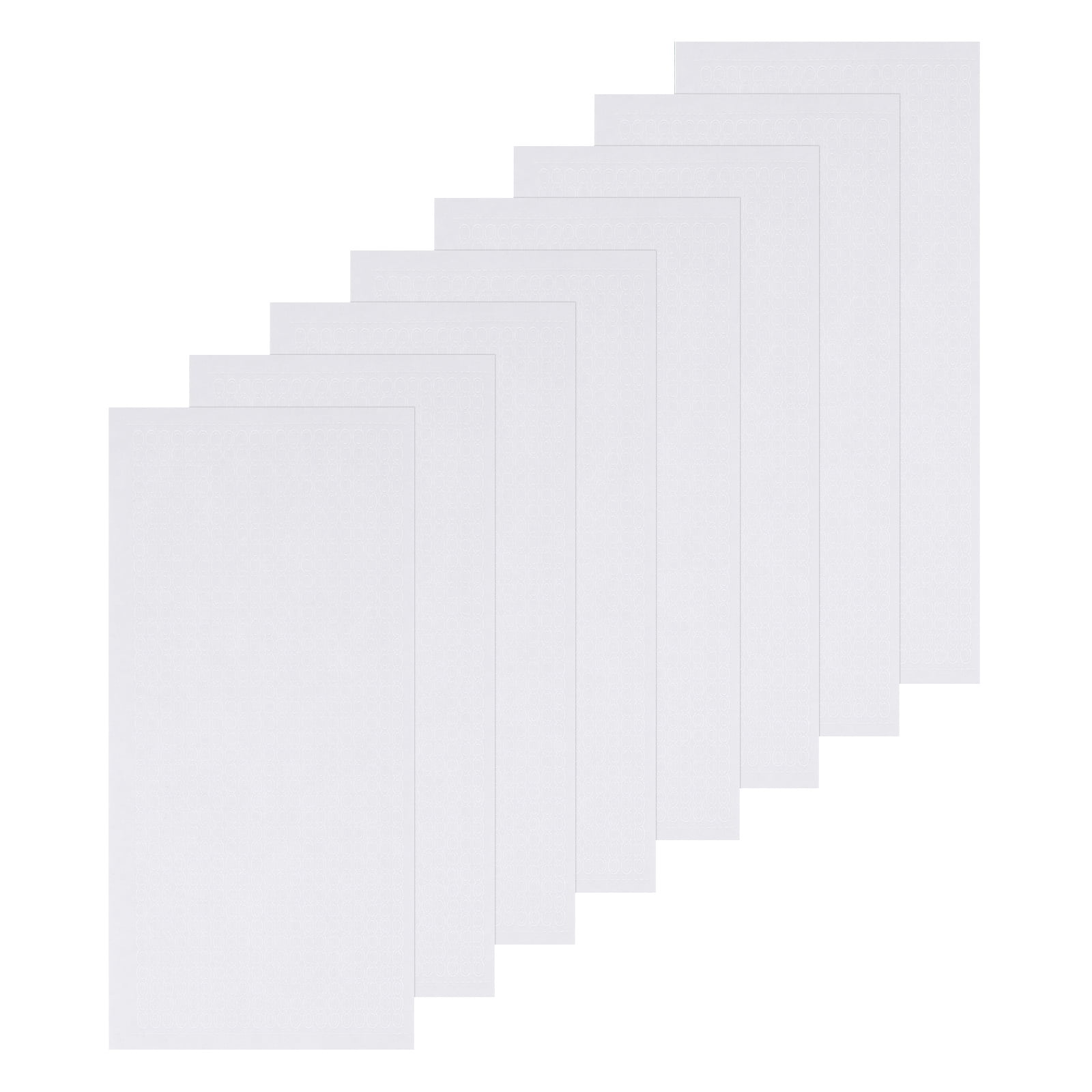 Uxcell 8 Sheets Nail White Glitter Art Stickers Decals 3D Chains ...